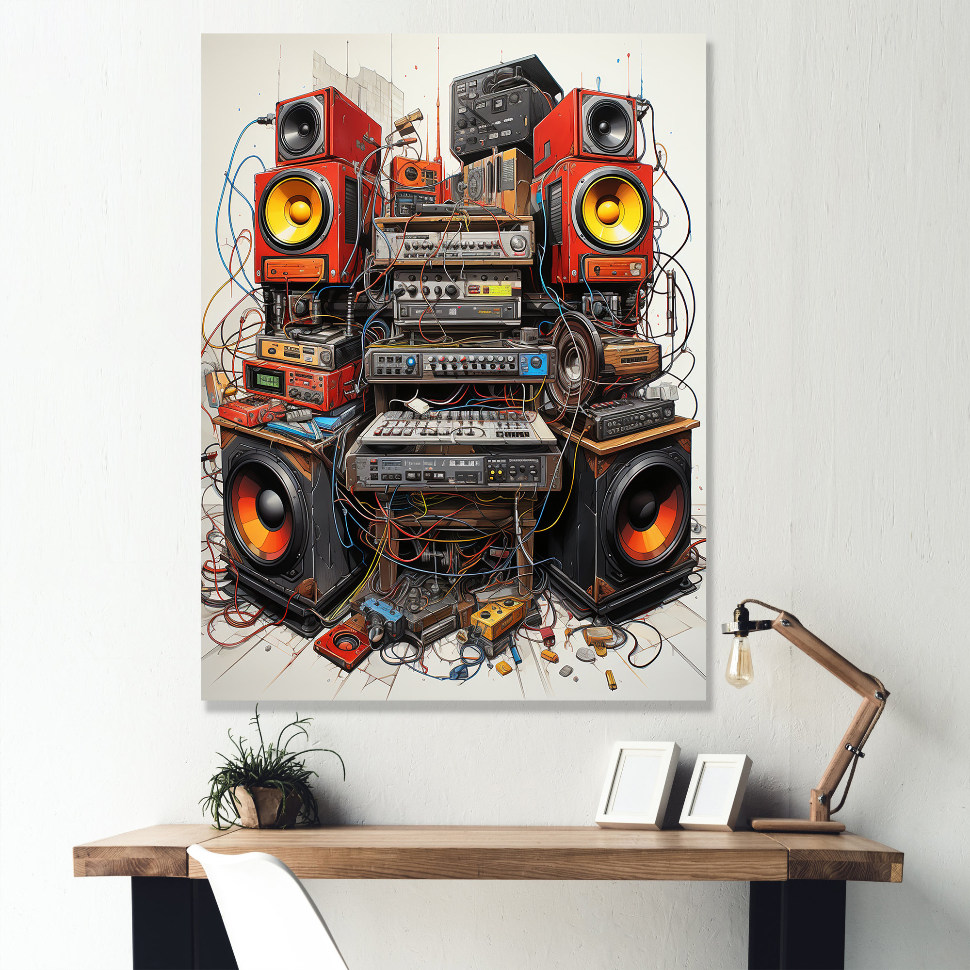 Winston Porter Diagrammatic Drawing Of A Turntables On Canvas Print ...