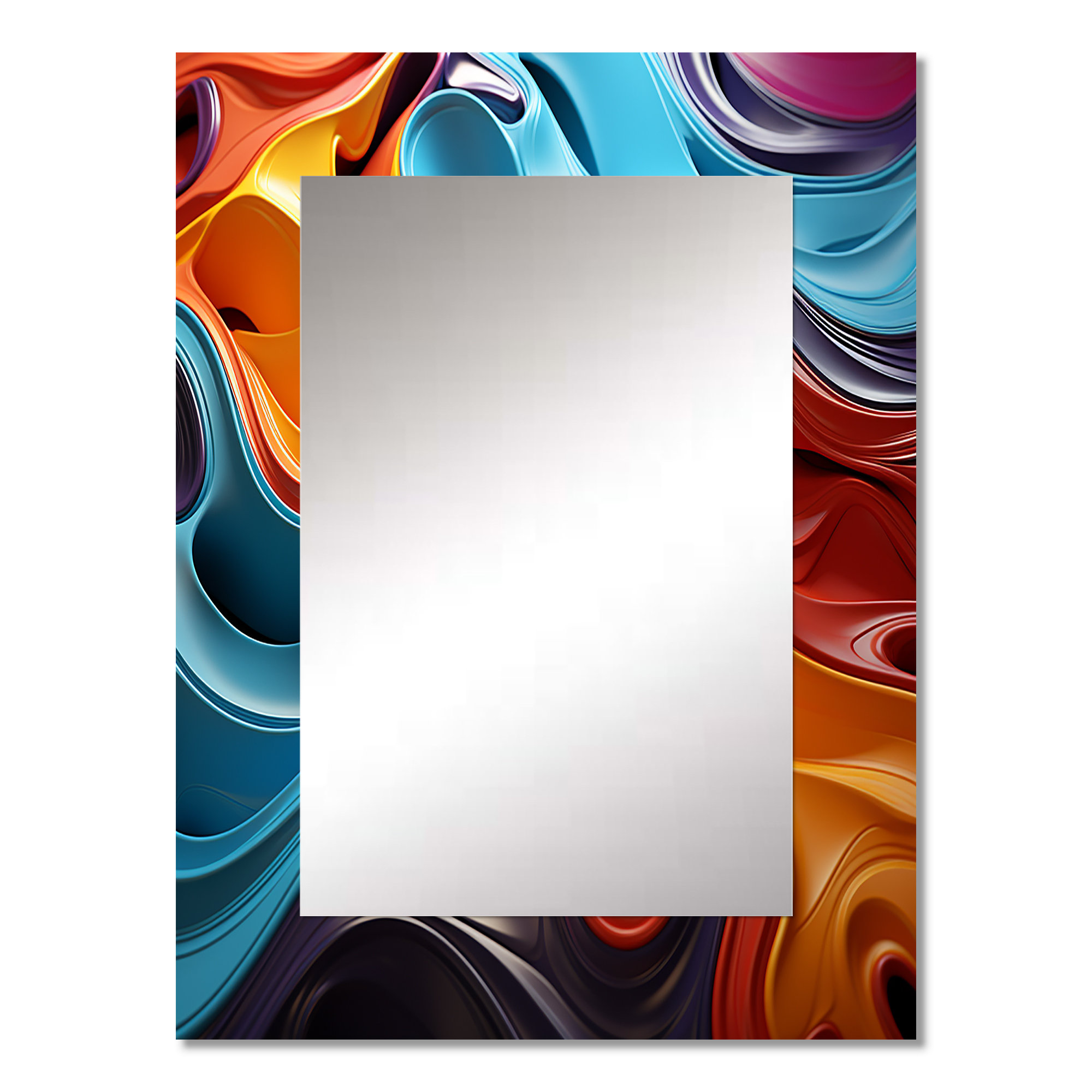 Ivy Bronx Multicolor Op Art Fluid Mirage - Multi-Color Modern Wall ...