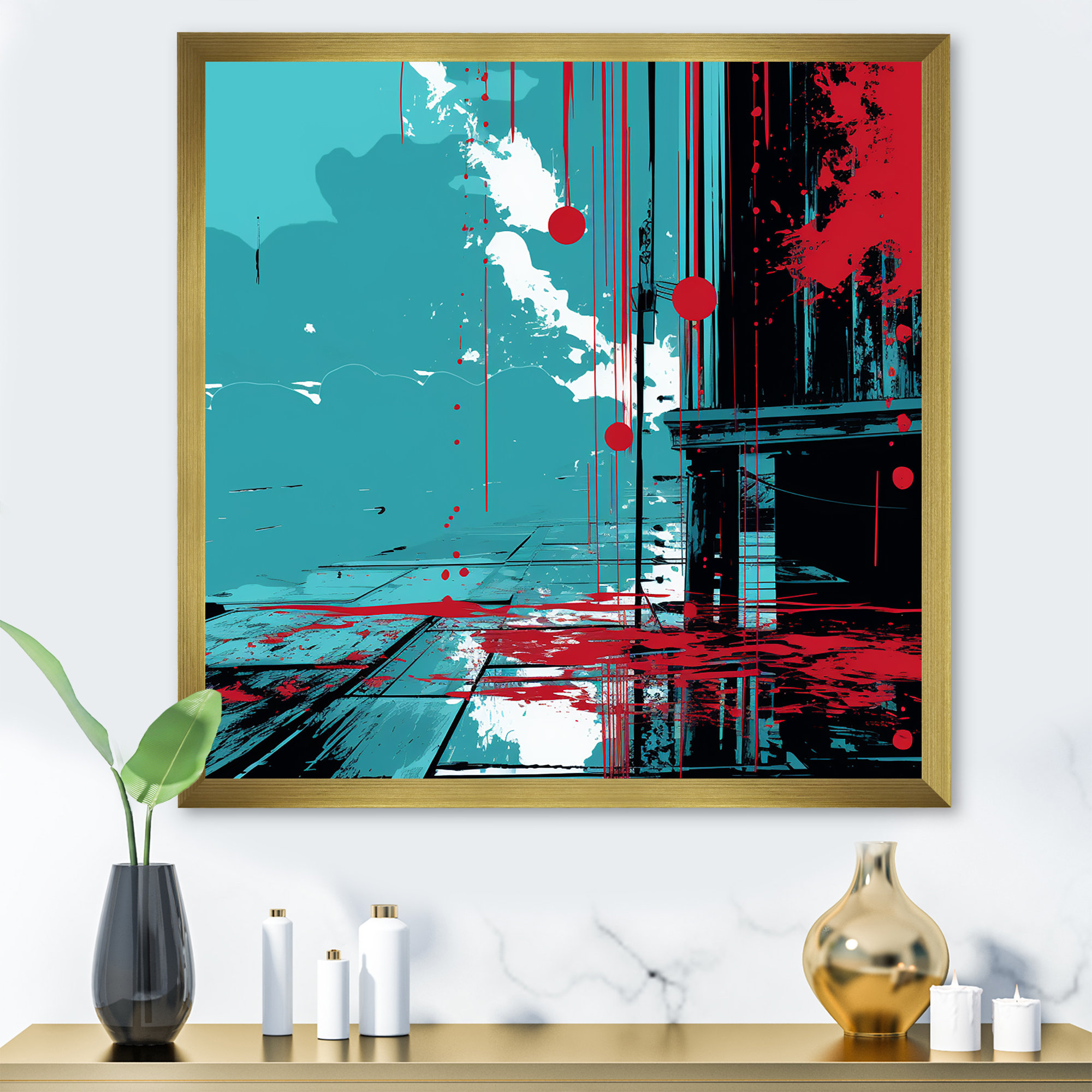 Wrought Studio™ Modern Cherry Eclipse Cityscape - Cityscape Wall Art ...