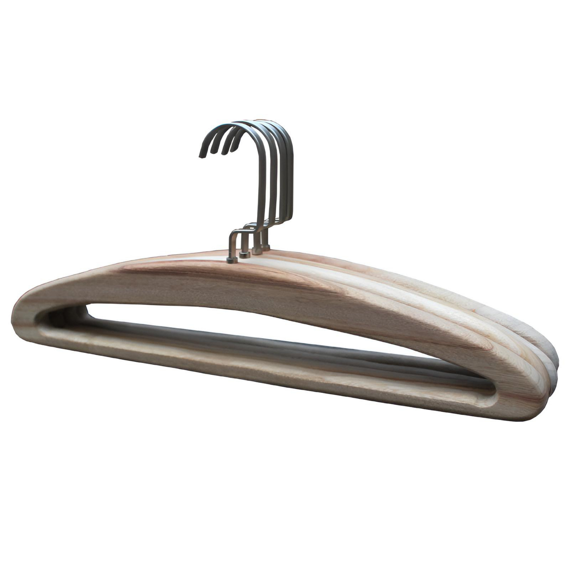 Meta Tarmor Natural Hangers – Unfinished Solid Camphor Wood Clothes ...