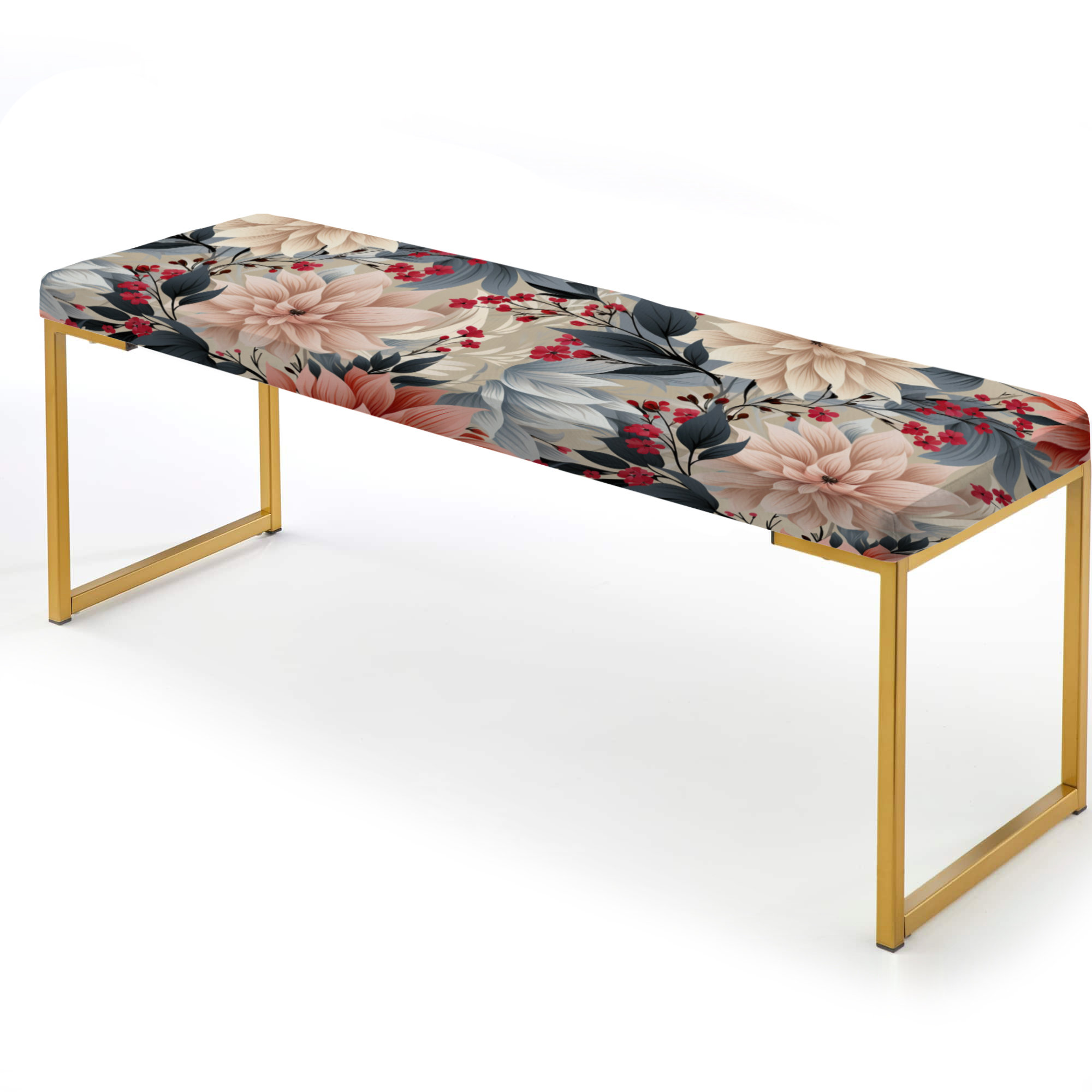 Design Art Pink And Blue Floral Geometry Serenade Melody - Floral ...
