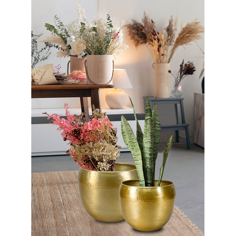 Mercer41 Prestin Metal Indoor Cachepot | Wayfair