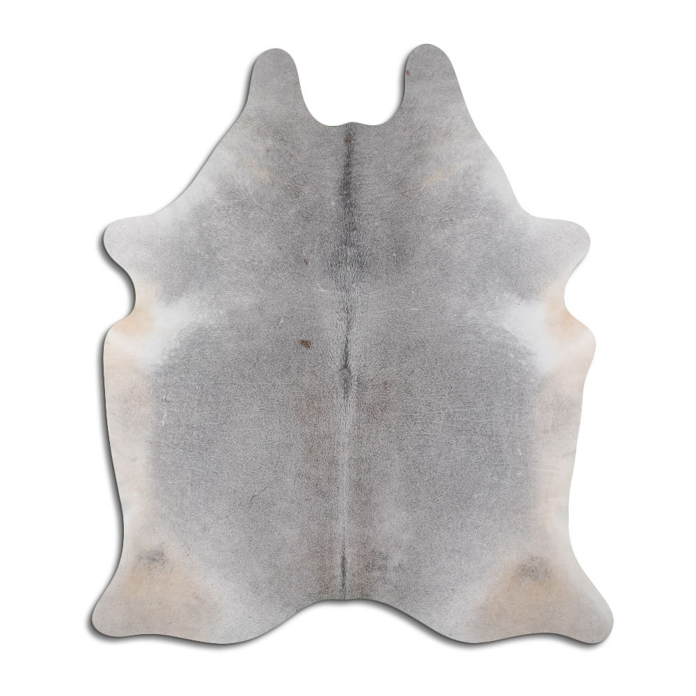 Foundry Select Tapis gris en peau de vache fait à la main 7 pi x 8 pi ...