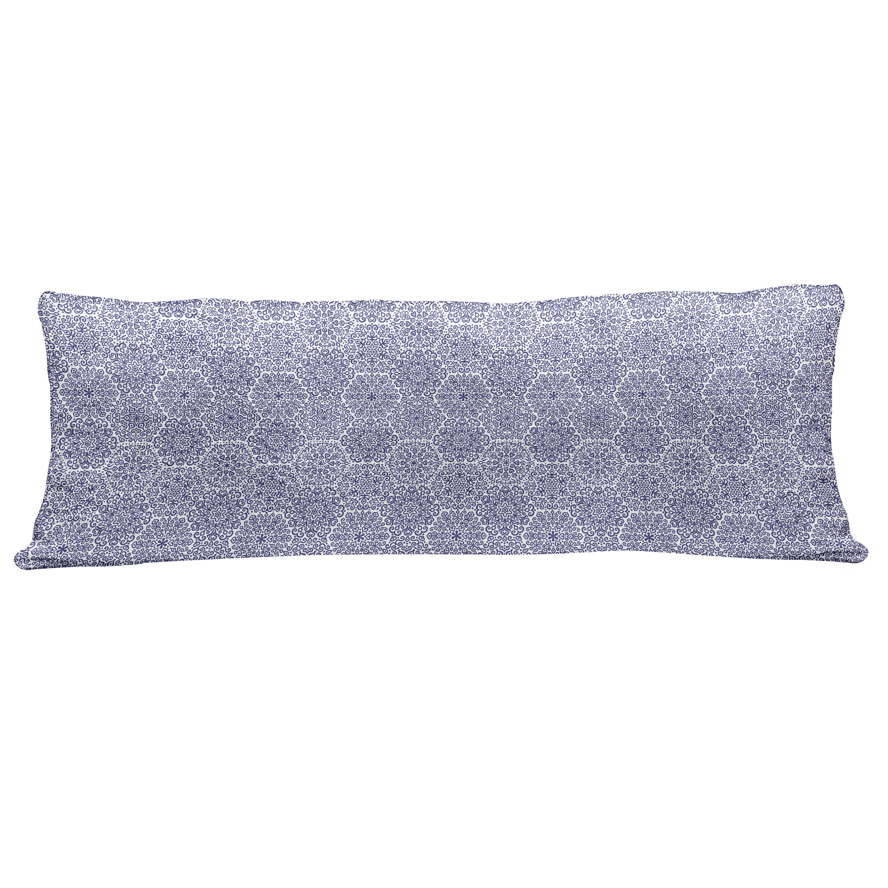 Ambesonne Indigo Fluffy Body Pillow Case Cover With Zipper, Mandala ...
