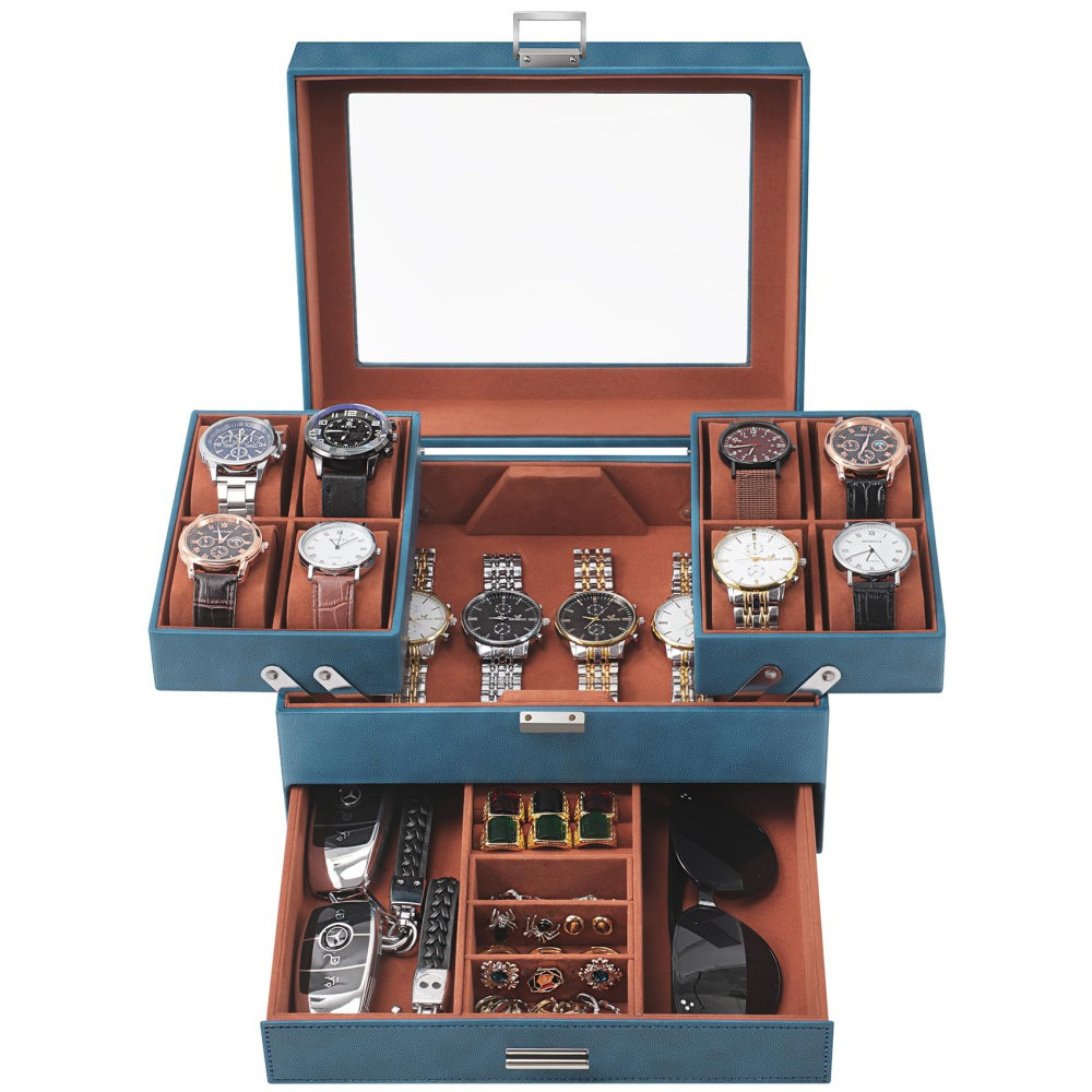 Latitude Run® 8 Slot Watch Display Case, Watch Holder Organizer | Wayfair