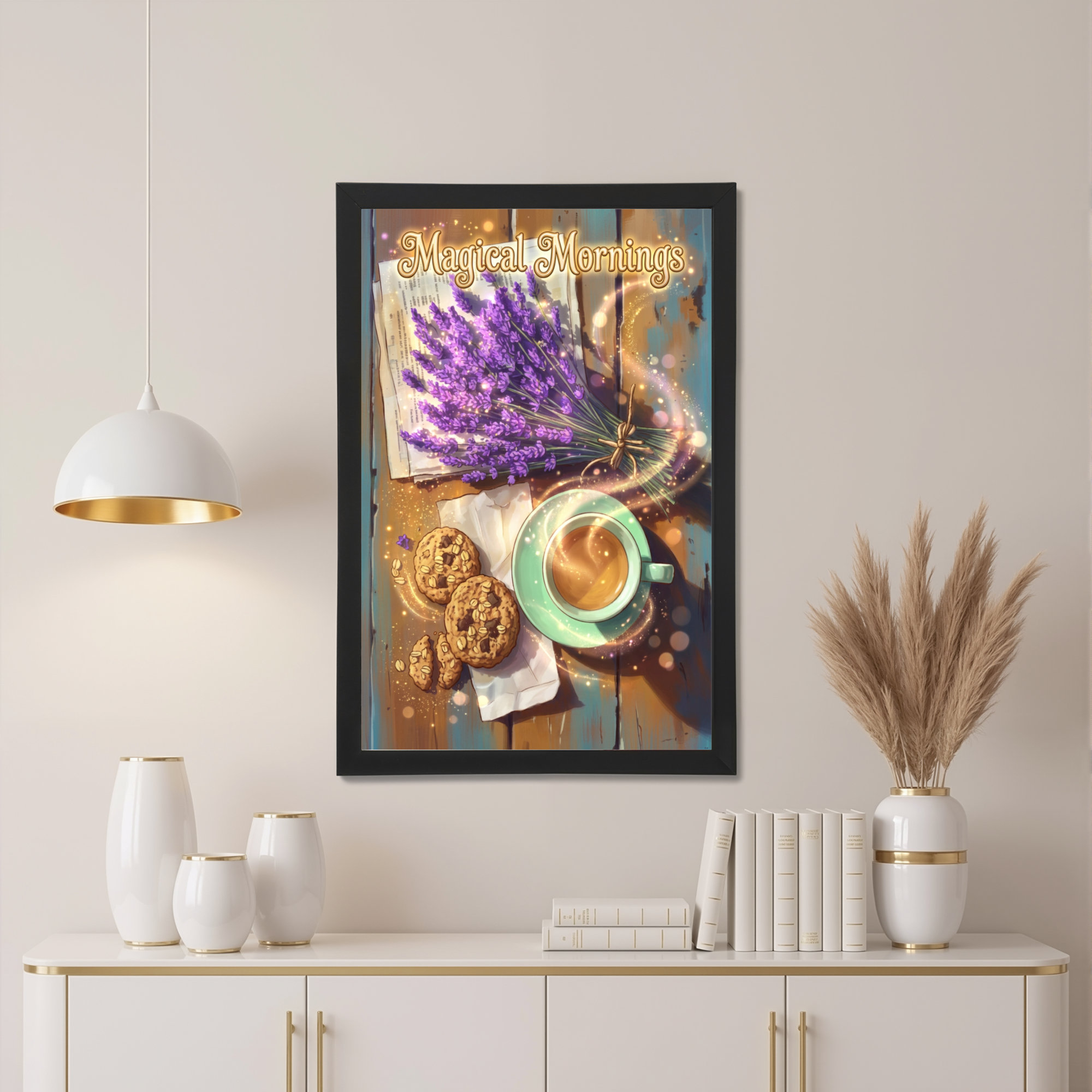August Grove® Magical Mornings Lavender Coffee And Cookies Canvas ...