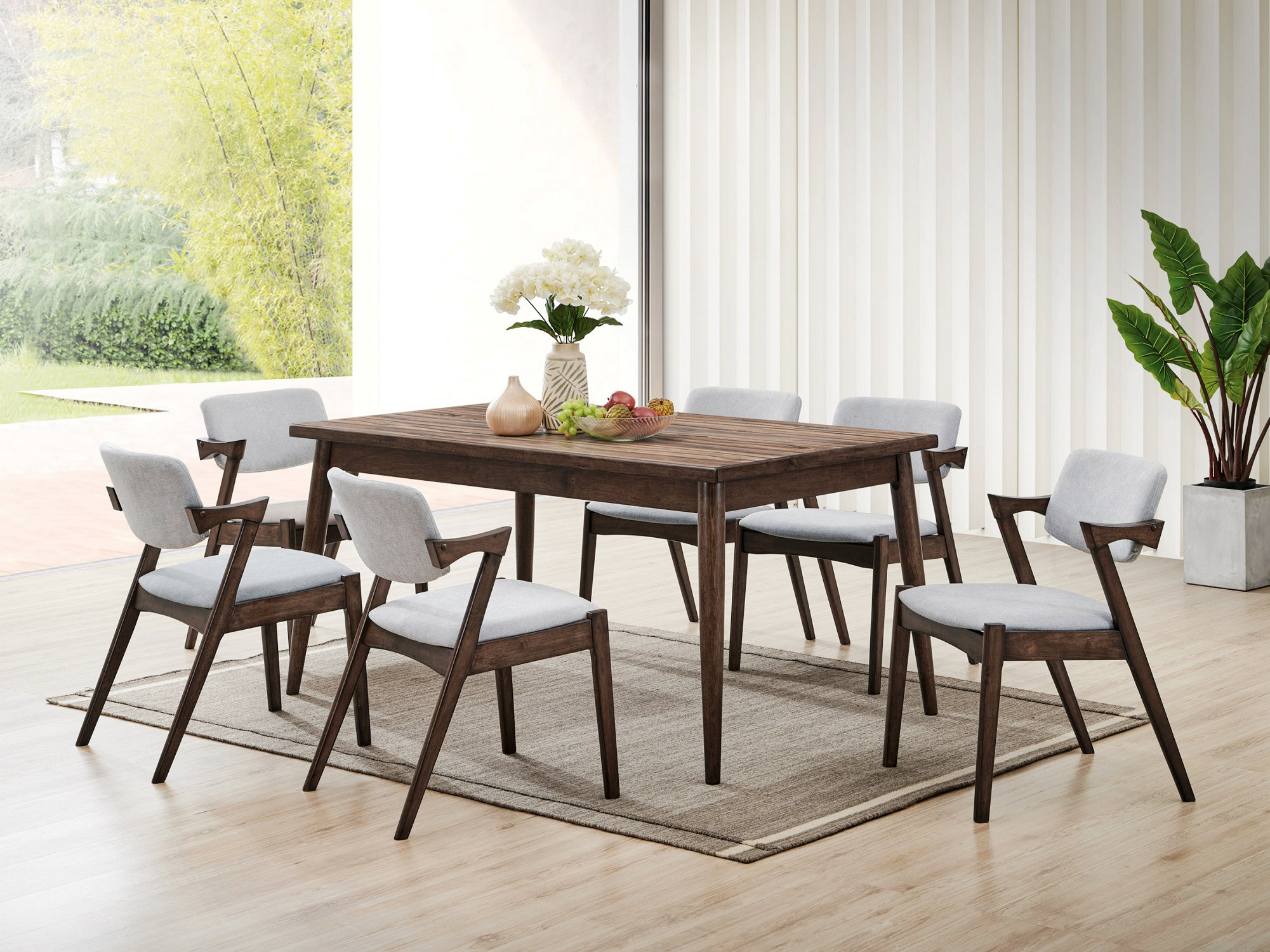Corrigan Studio Dining Table Set, One Dining Table, Six Dining Chairs ...
