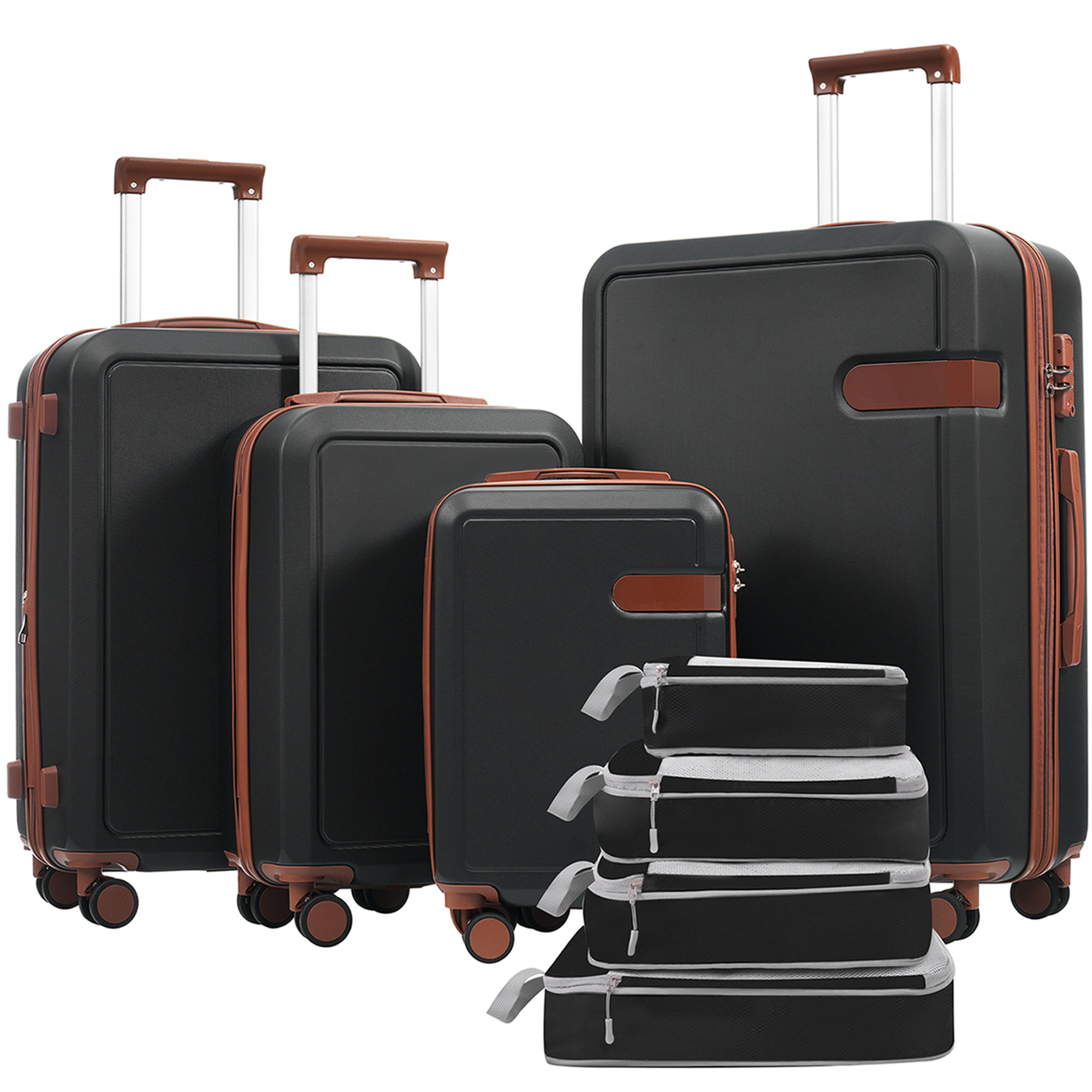 orange lightweight suitcase