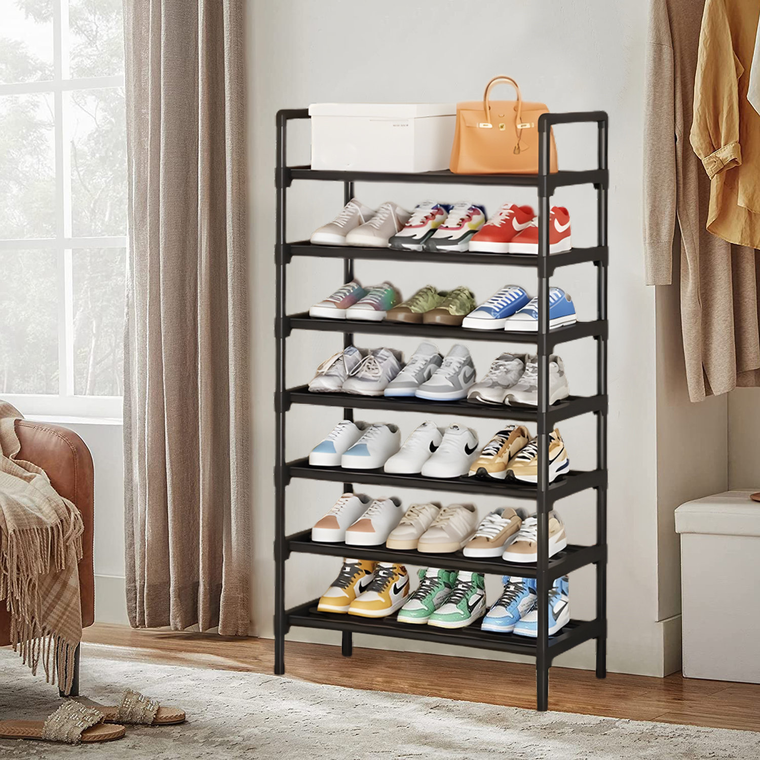 Rebrilliant 24 Pair Shoe Rack | Wayfair
