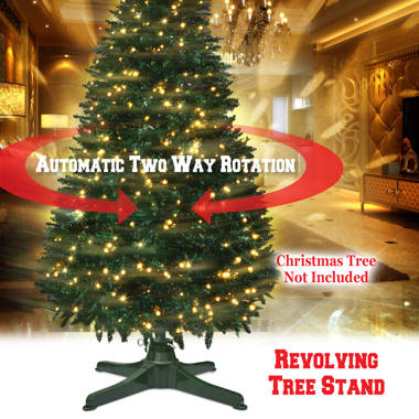 The Holiday Aisle® Resin Rotating Rotating Tree Stand For Max. Tree ...
