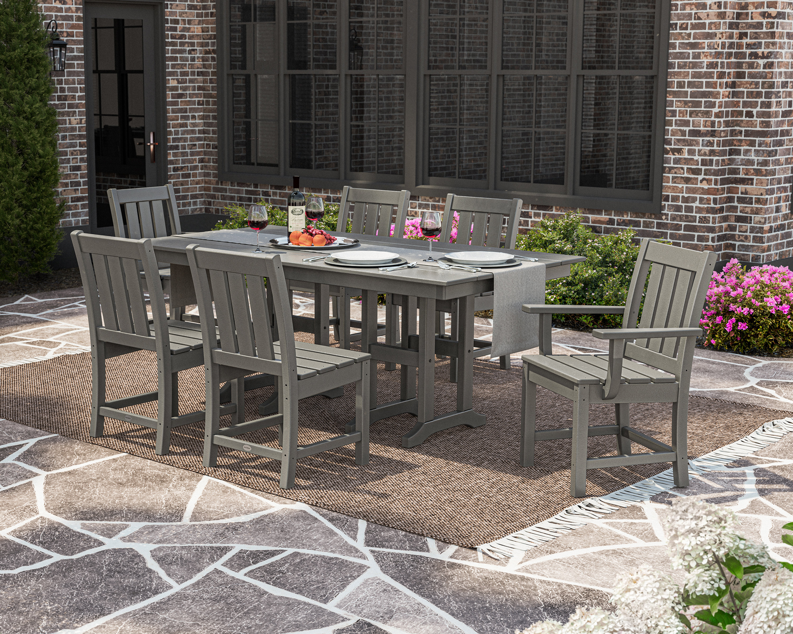 POLYWOOD® Oxford 7-Piece Farmhouse Dining Set & Reviews | Wayfair
