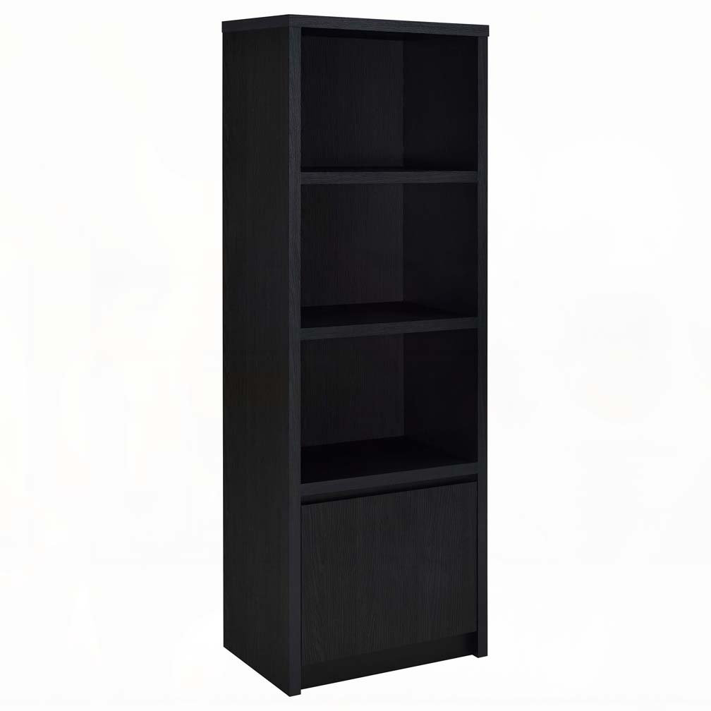 Hokku Designs Sloat Black 3-shelf Media Tower Entertainment Pier | Wayfair