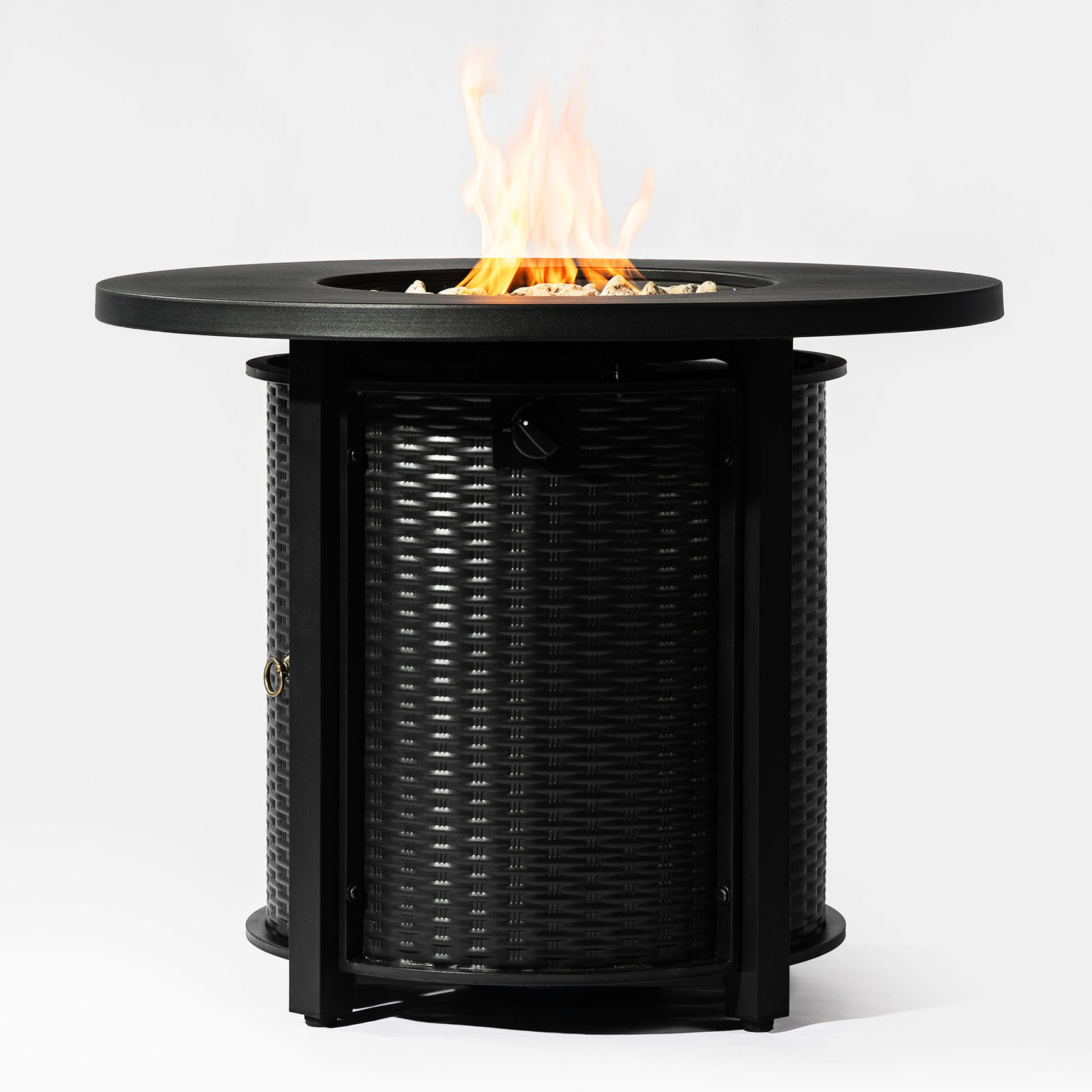 Latitude Run® 32inch Steel Fire Pit Table With Screens, Outdoor Heat ...