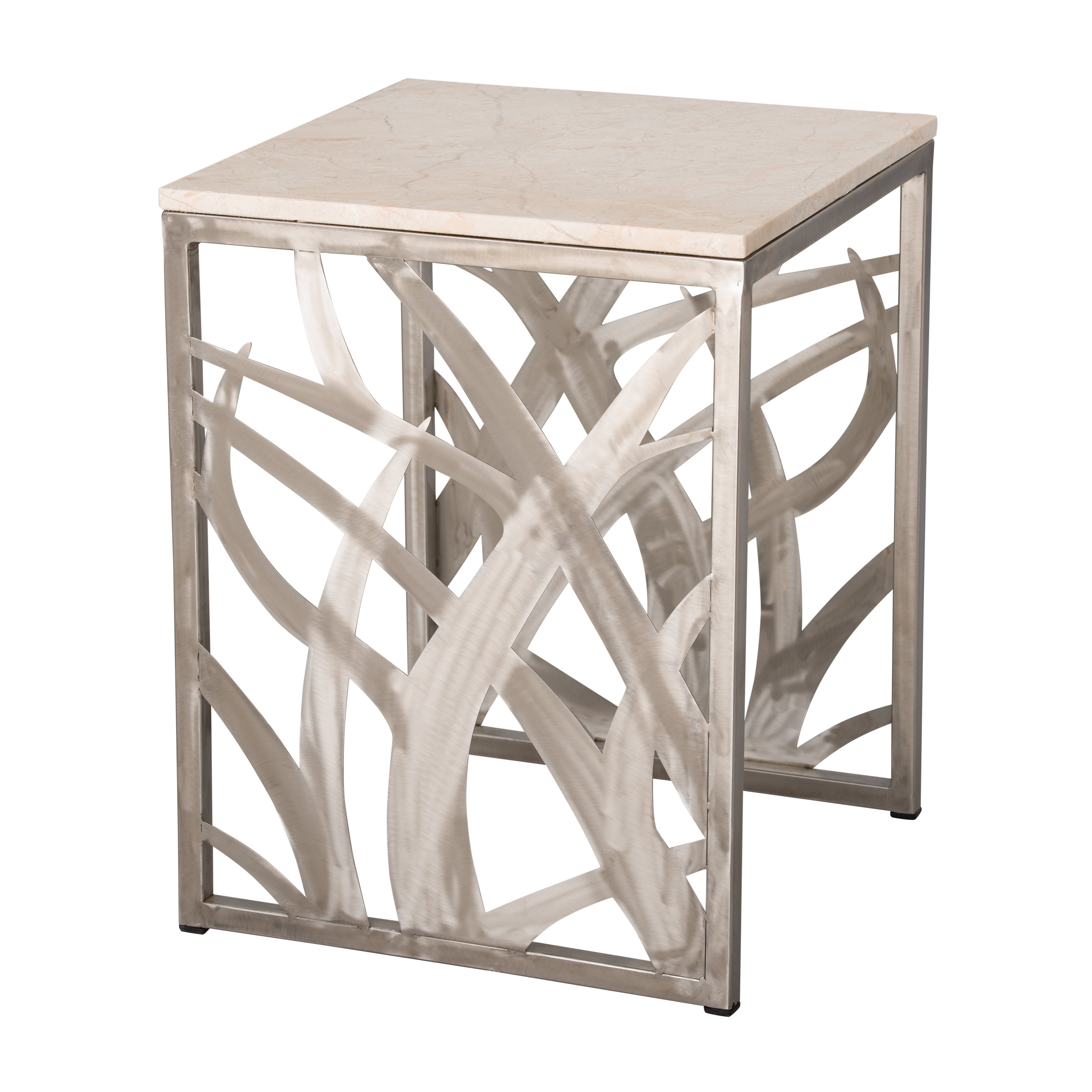 Rosecliff Heights Stutler Stainless Steel Accent Stool | Wayfair