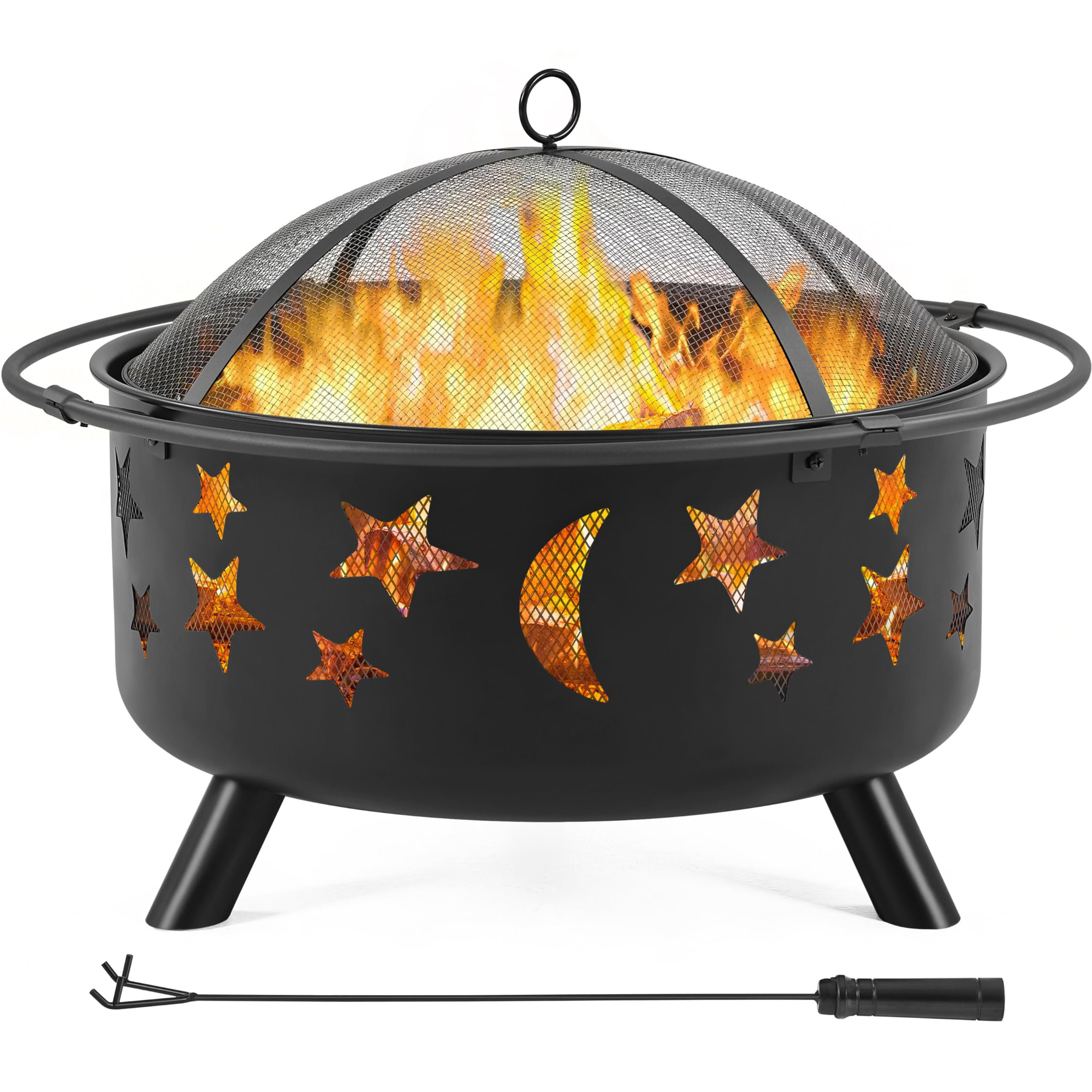 Corrigan Studio® Fire Pit 30 Inch Fire Pit For Outdoor Wood Burning ...