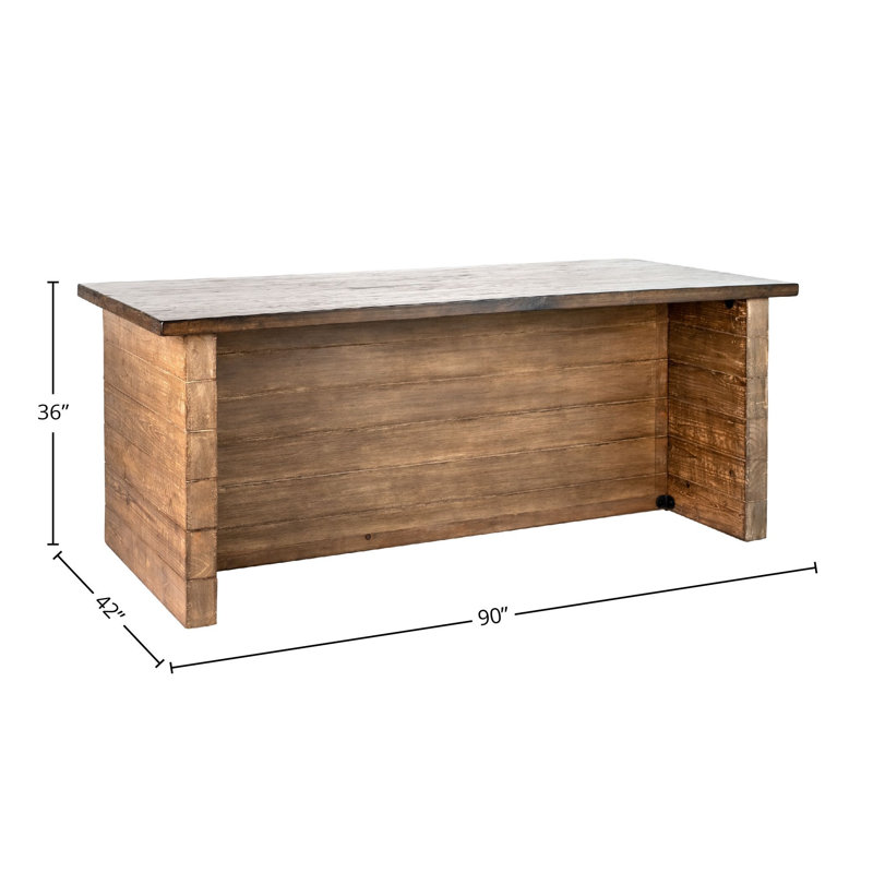 Loon Peak® Josepa 90" Wide Counter Table, Java | Wayfair