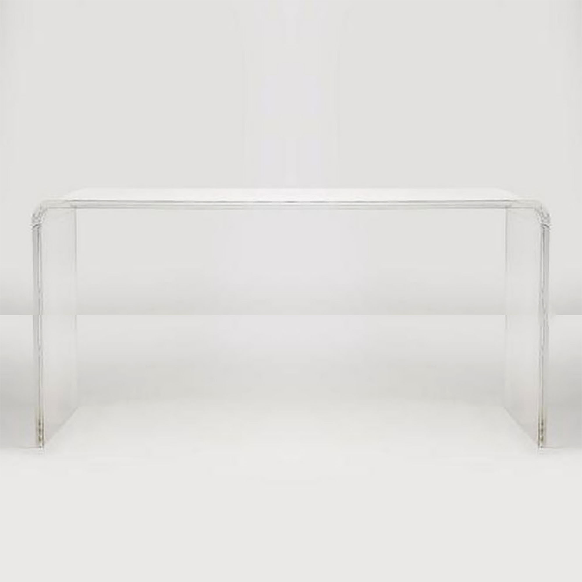 Clear Home Design Medium Waterfall Desk | Wayfair