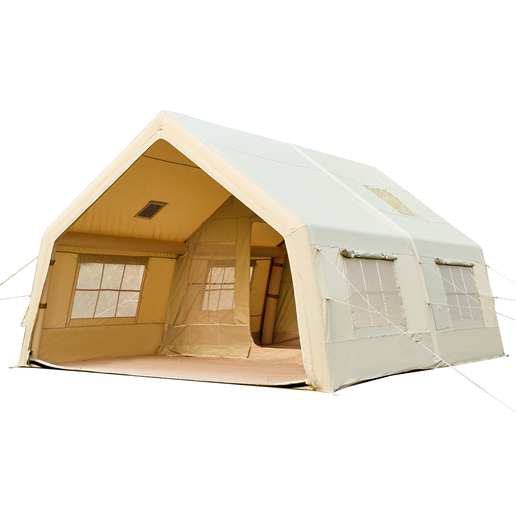 EROMMY Tente de camping gonflable 16 pi x 12 pi, tente gonflable de 192 ...