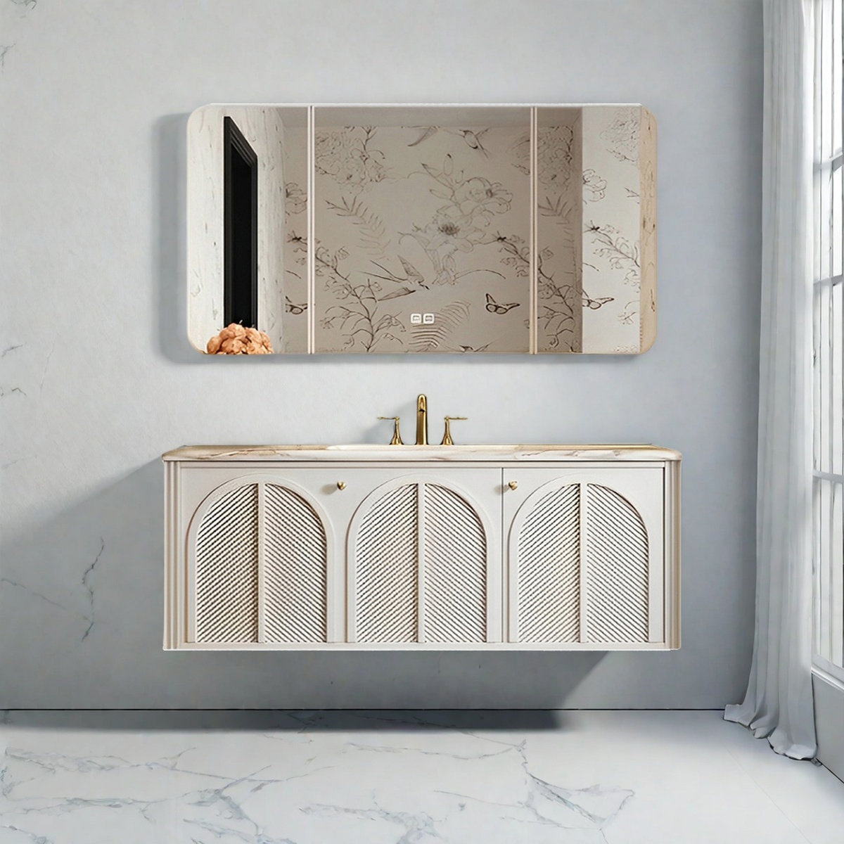 Backop French retro style rest room bathroom cabinet | Wayfair