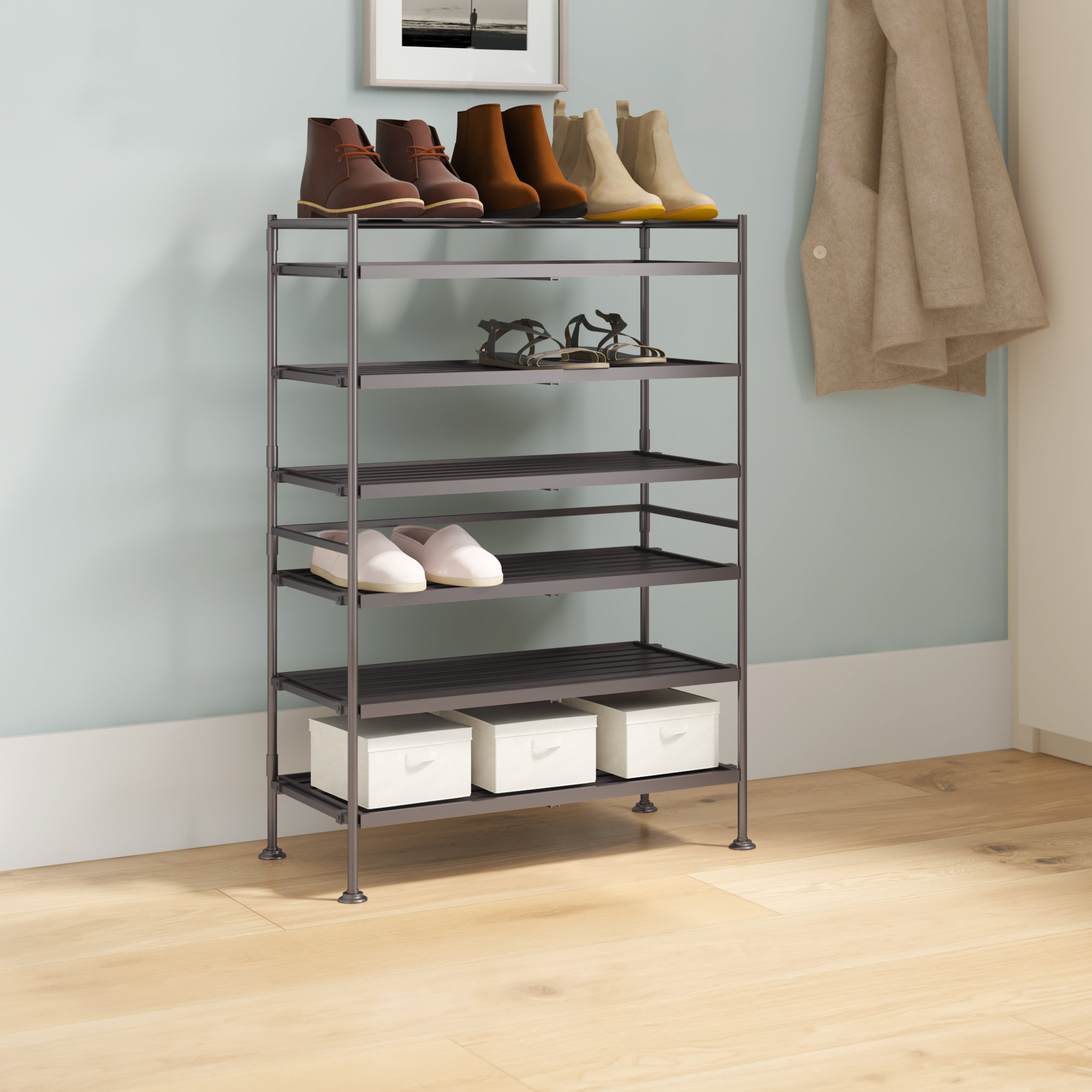 Seville Classics 18 Pair Stackable Shoe Rack & Reviews | Wayfair