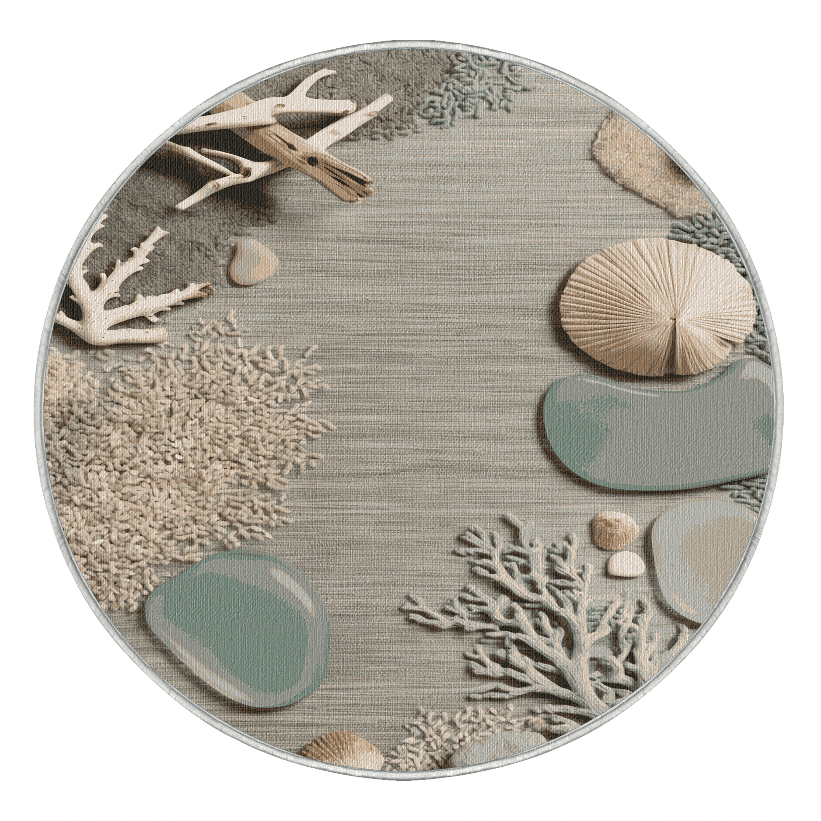 Dakota Fields Washable Coastal Surface Collection Coastal Area Rug ...