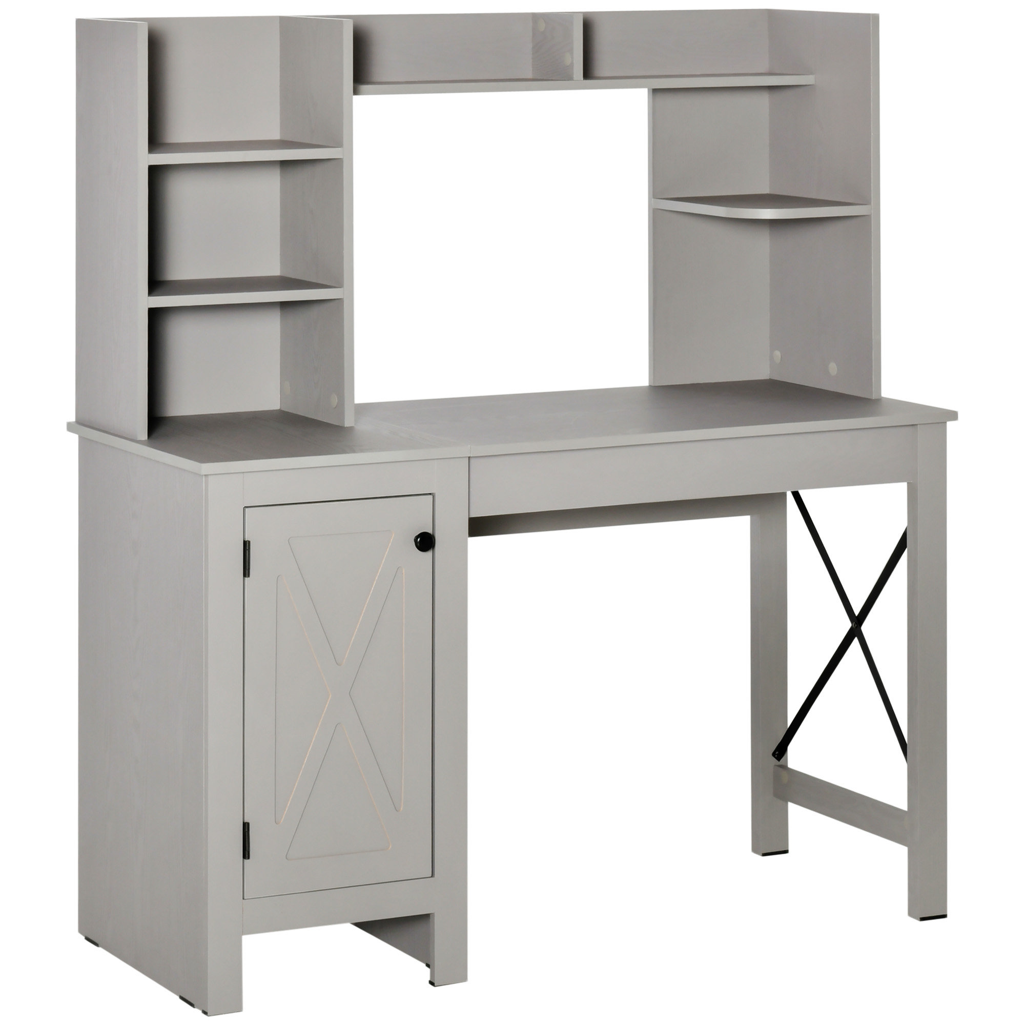 Lark Manor™ Homcom Farmhouse Computer Desk With Hutch And Cabinet | Wayfair