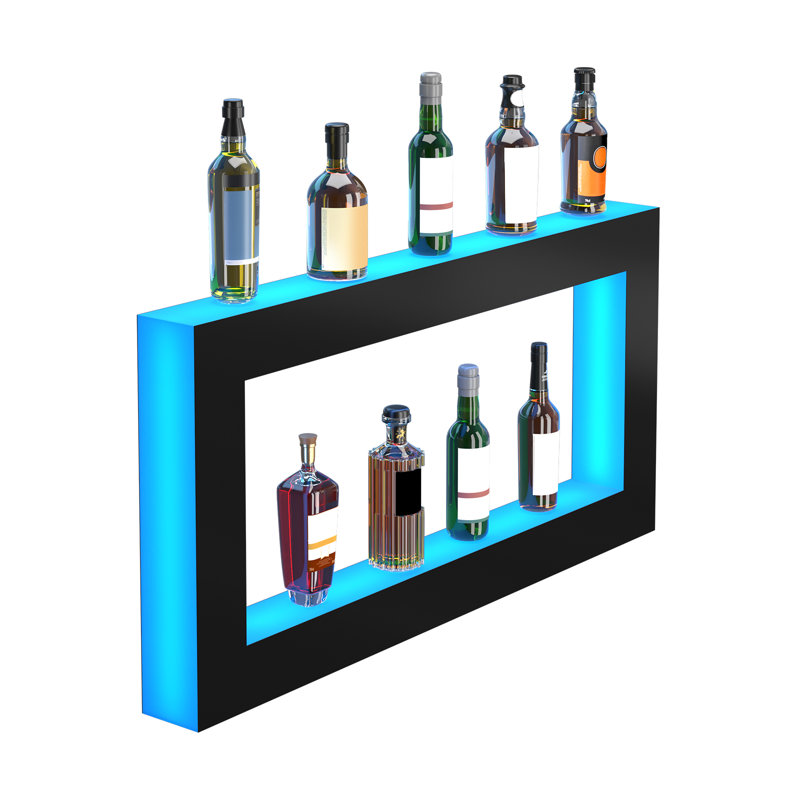 VEVOR 24 Bottle Wall Mounted Wine Bottle Rack in Black | Wayfair