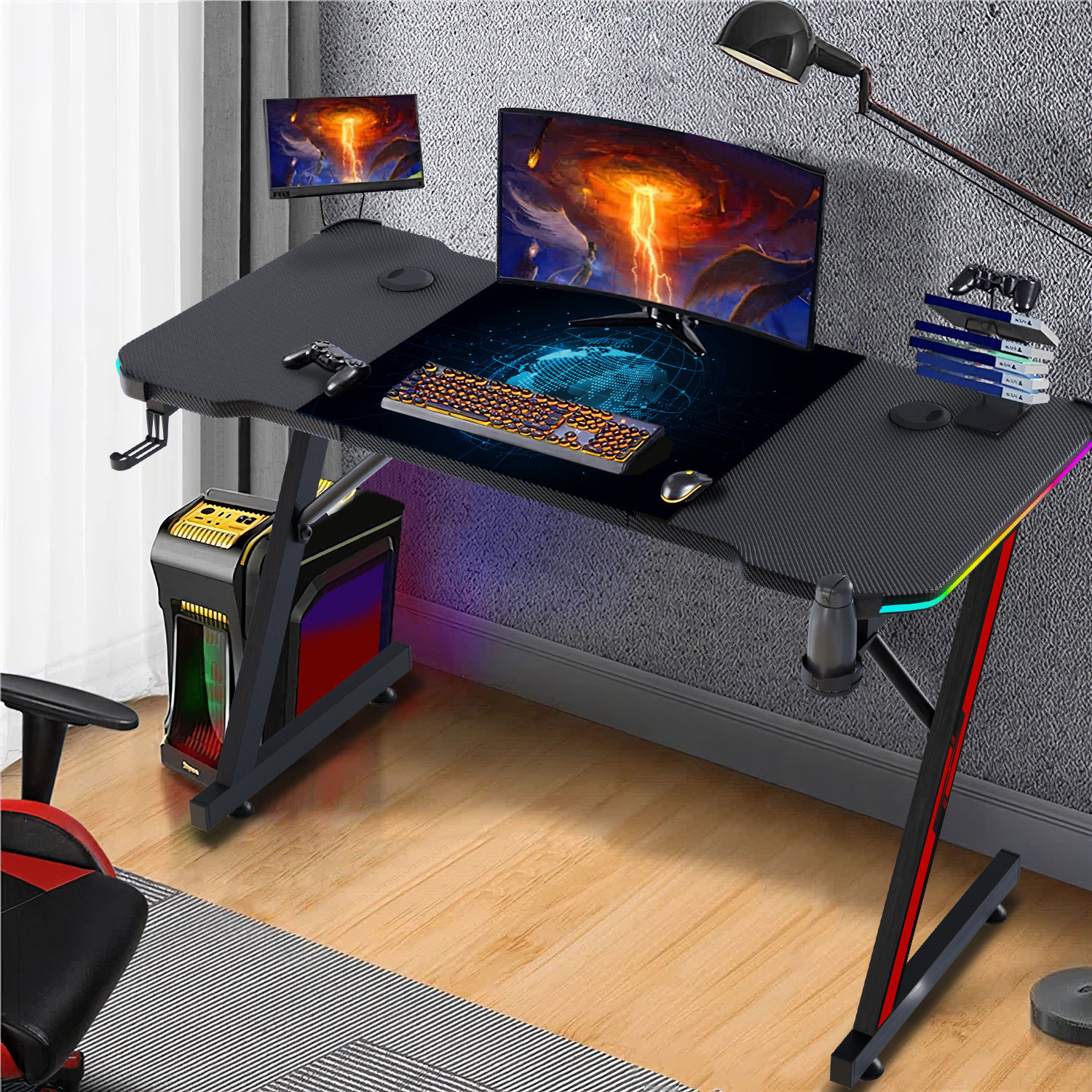 Inbox Zero Hadlow Metal Base Computer Desk | Wayfair.co.uk