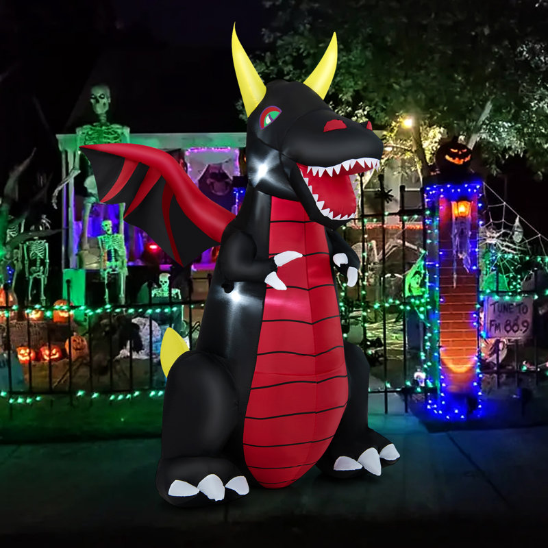 The Holiday Aisle® Giant Animated Dragon Inflatable | Wayfair
