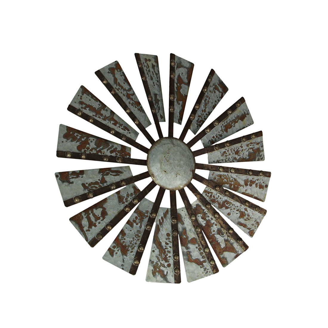 Gracie Oaks Galvanized Metal Windmill Wall Décor & Reviews | Wayfair