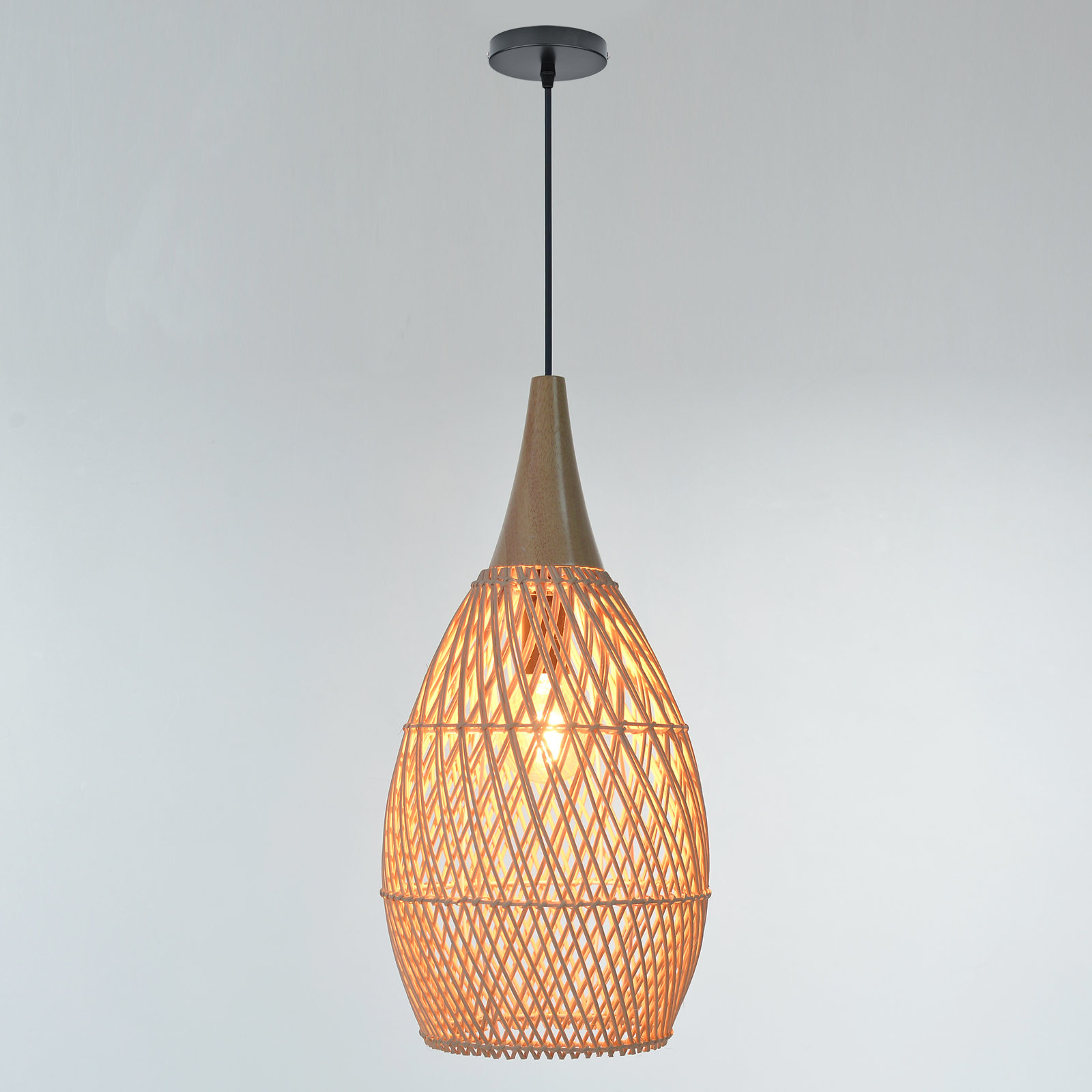 Bayou Breeze Bhuwan 1 - Light Natural Teardrop Pendant - Wayfair Canada