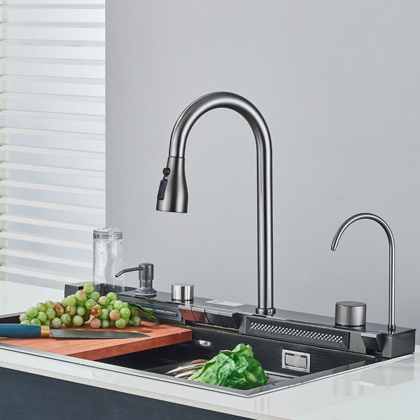 Belfry Kitchen built -in sink, kitchen sink, tap with drain | Wayfair.co.uk