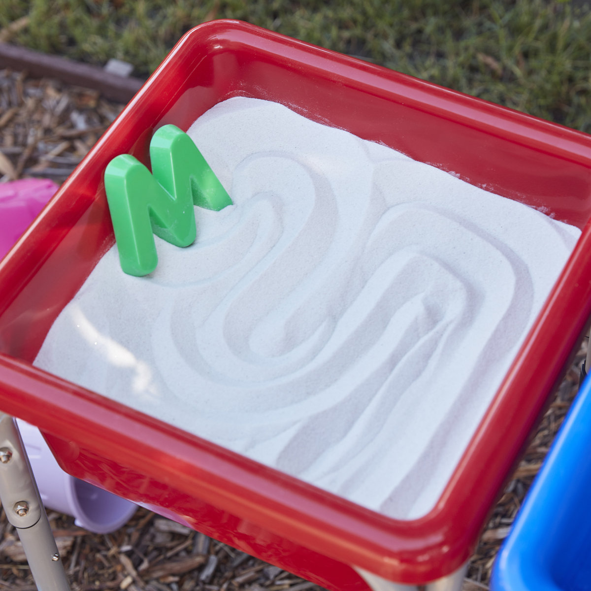 ECR4Kids 2-Station Sand and Water Adjustable Play Table, Sensory Bins ...