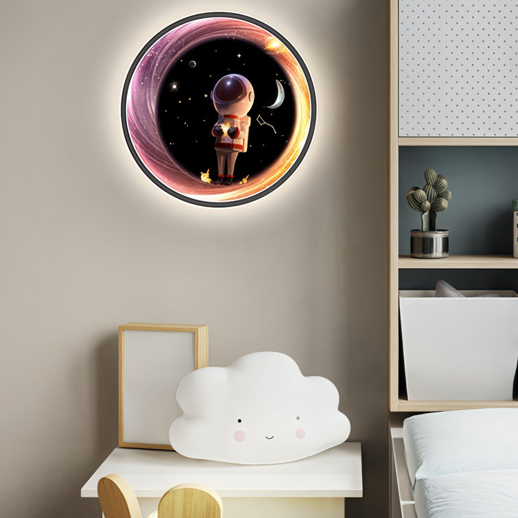 Isabelle & Max™ 22.44" Astronaut Ceiling Light Children Flush Mount ...