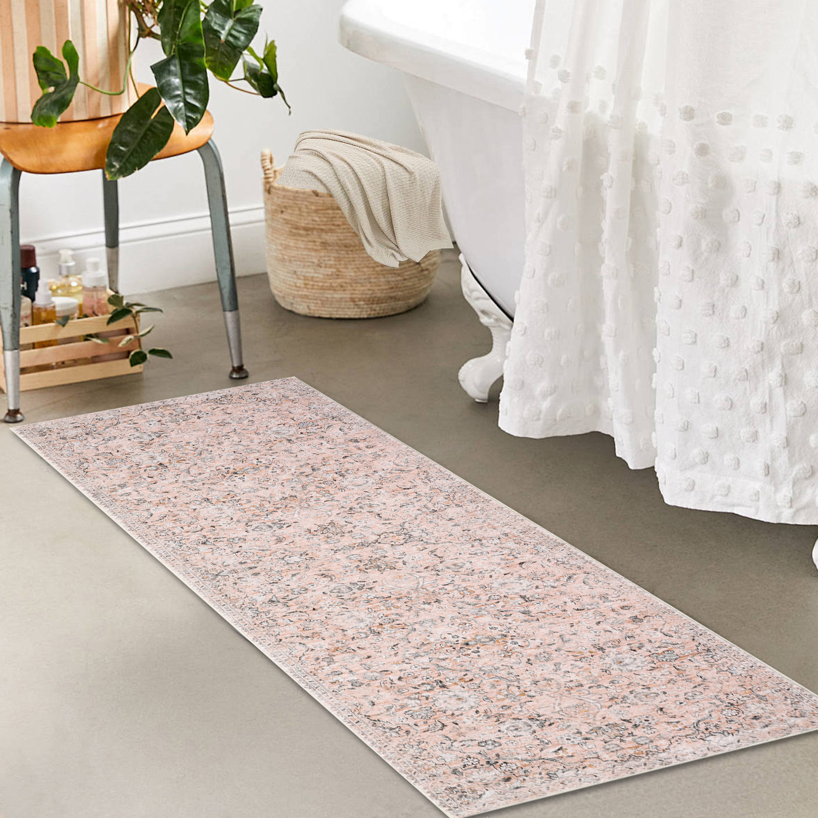 Bungalow Rose Area Rug for Living Room Boho Vintage Rug Non Slip Throw ...