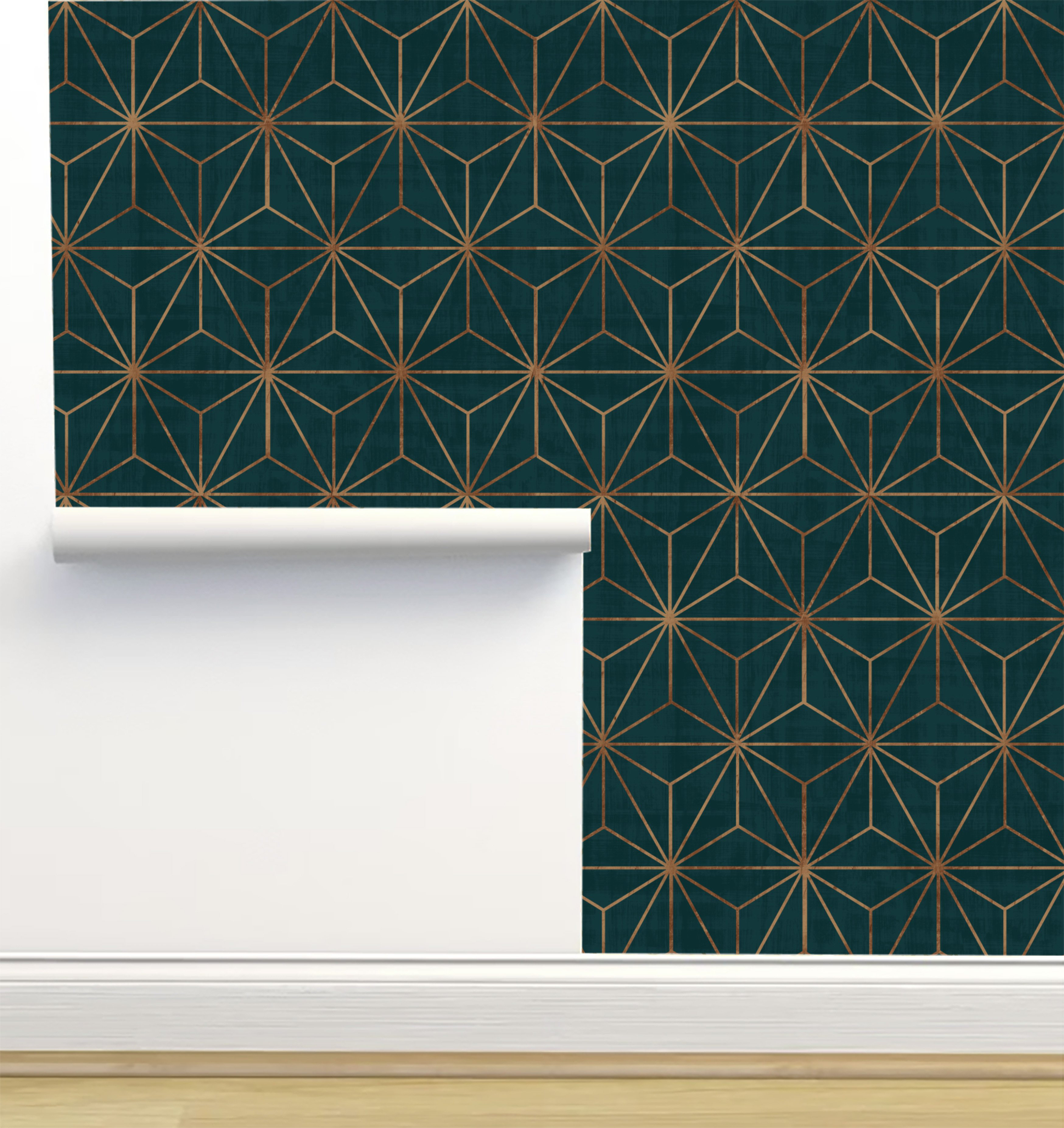 Limitless Walls Crystal W Design 12' L x 2' W Peel and Stick Wallpaper ...