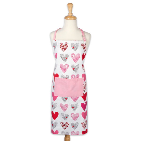 The Holiday Aisle® Hearts Collage Print Chef Kitchen Apron & Reviews ...