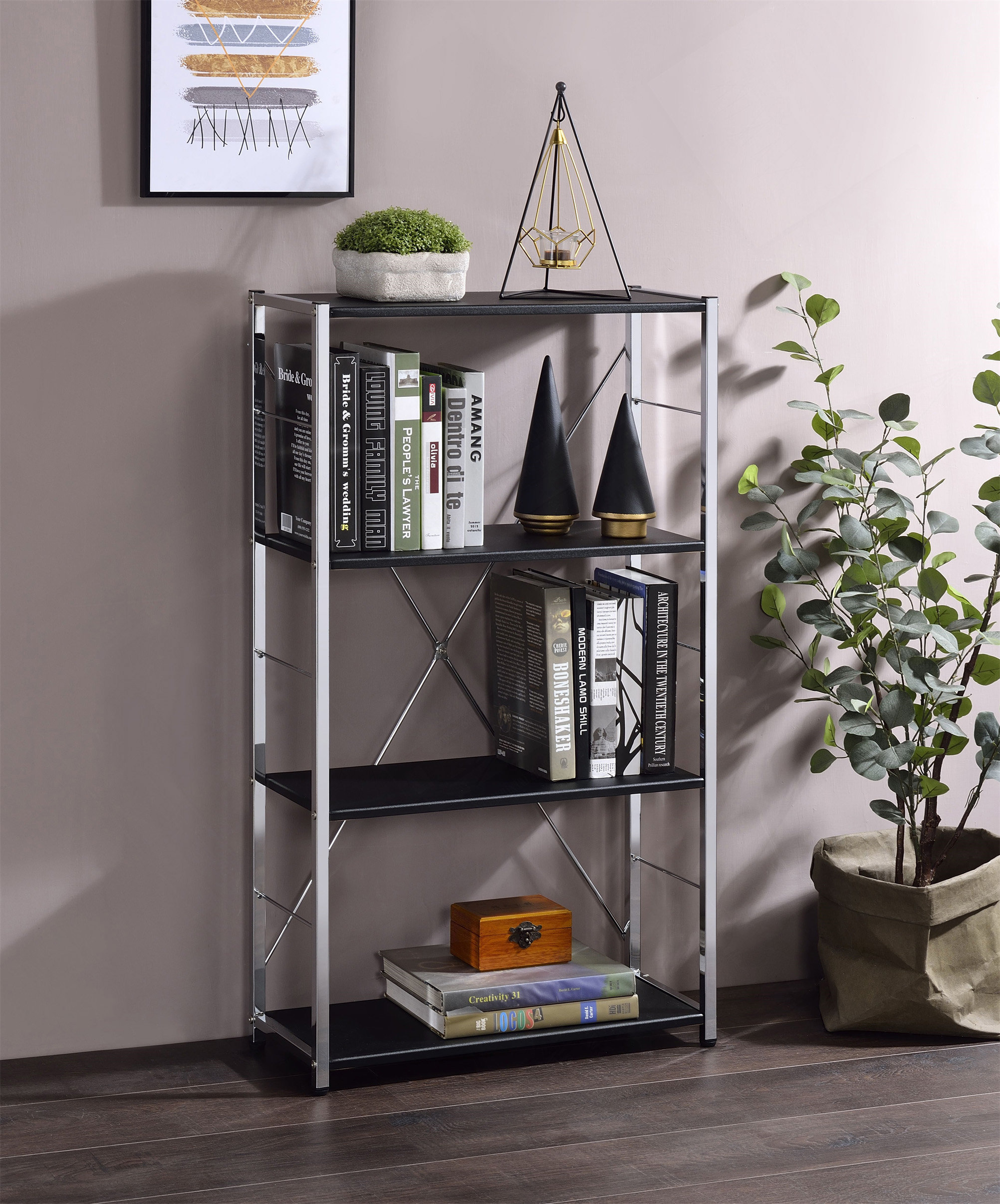 Latitude Run® 4-Tier Rectangular Bookshelf | Wayfair