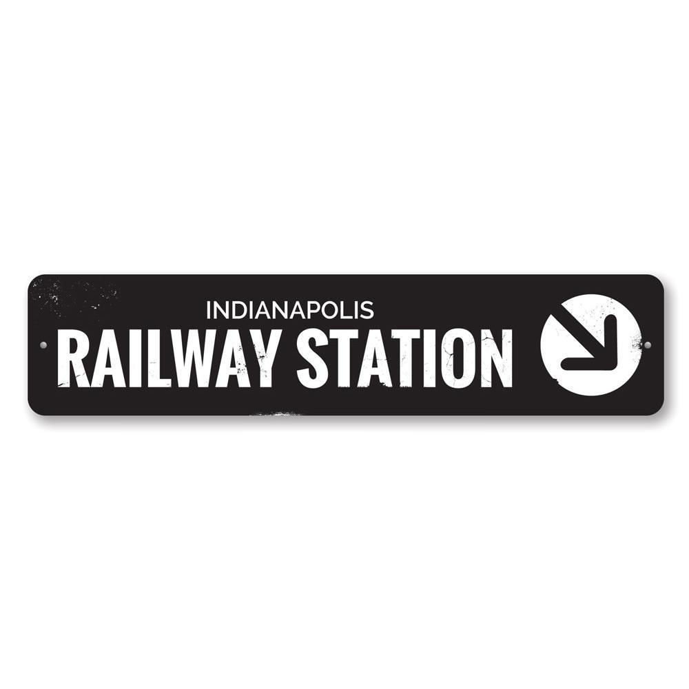 Lizton Sign Shop, Inc Railway Station Custom Aluminum Sign | Wayfair