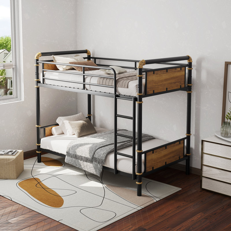 Mason & Marbles Twin Xl Over Twin Xl Metal Bunk Bed, Detachable Bunk ...