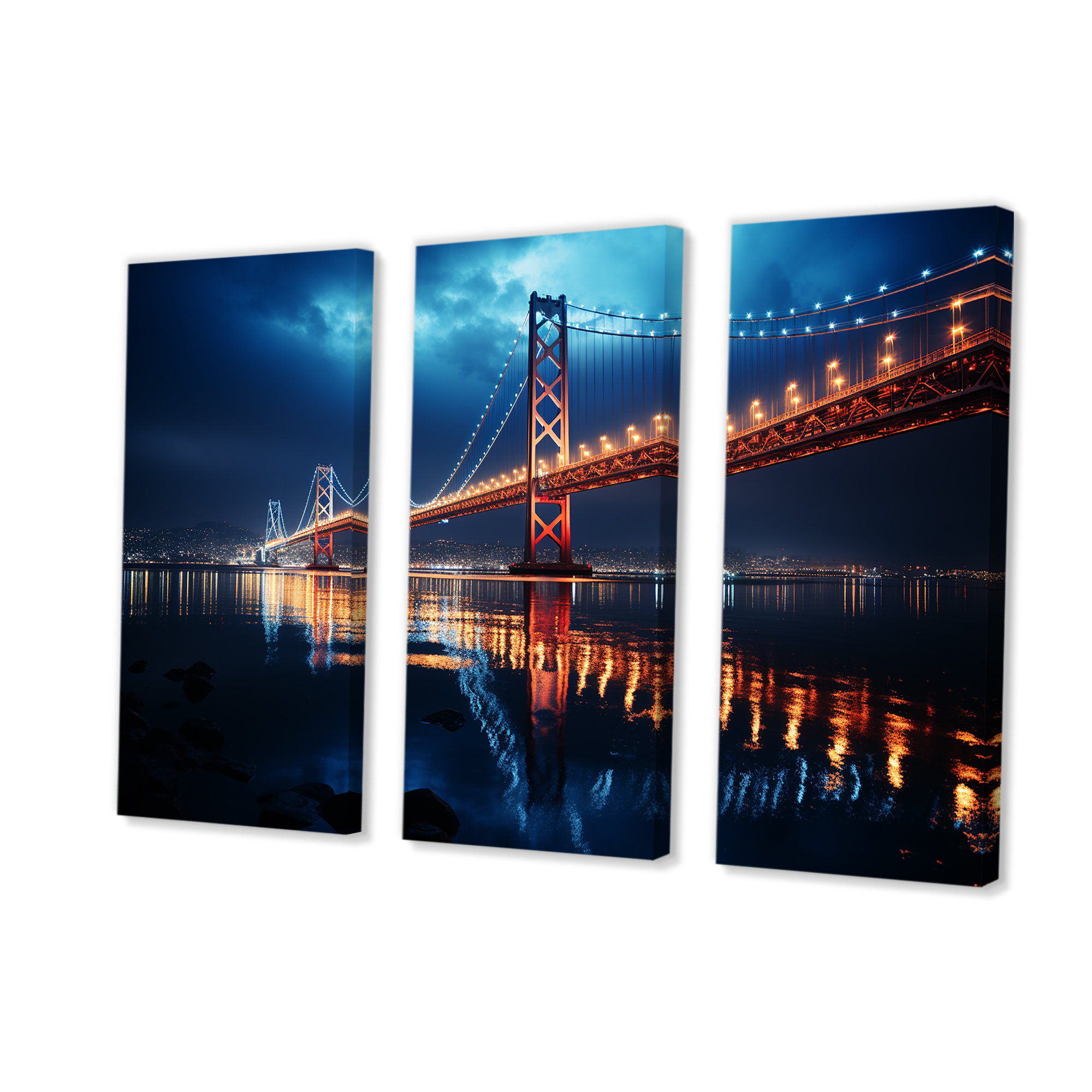 Latitude Run® Panoramic Bridge Sunrise III - Bridges Wall Art | Wayfair