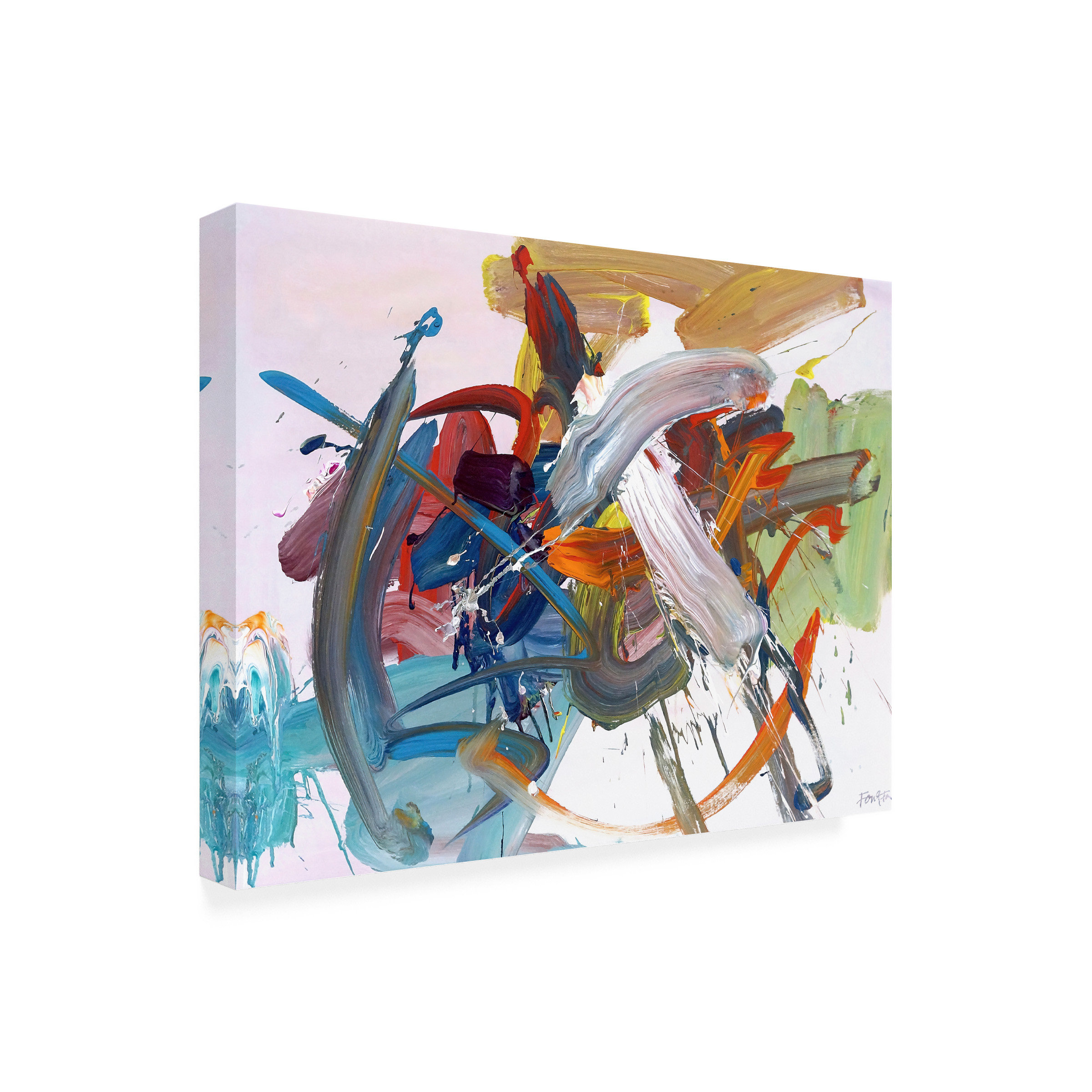 Wrought Studio Carline Time Has Wings On Canvas by Fong Fai Graphic Art | Wayfair