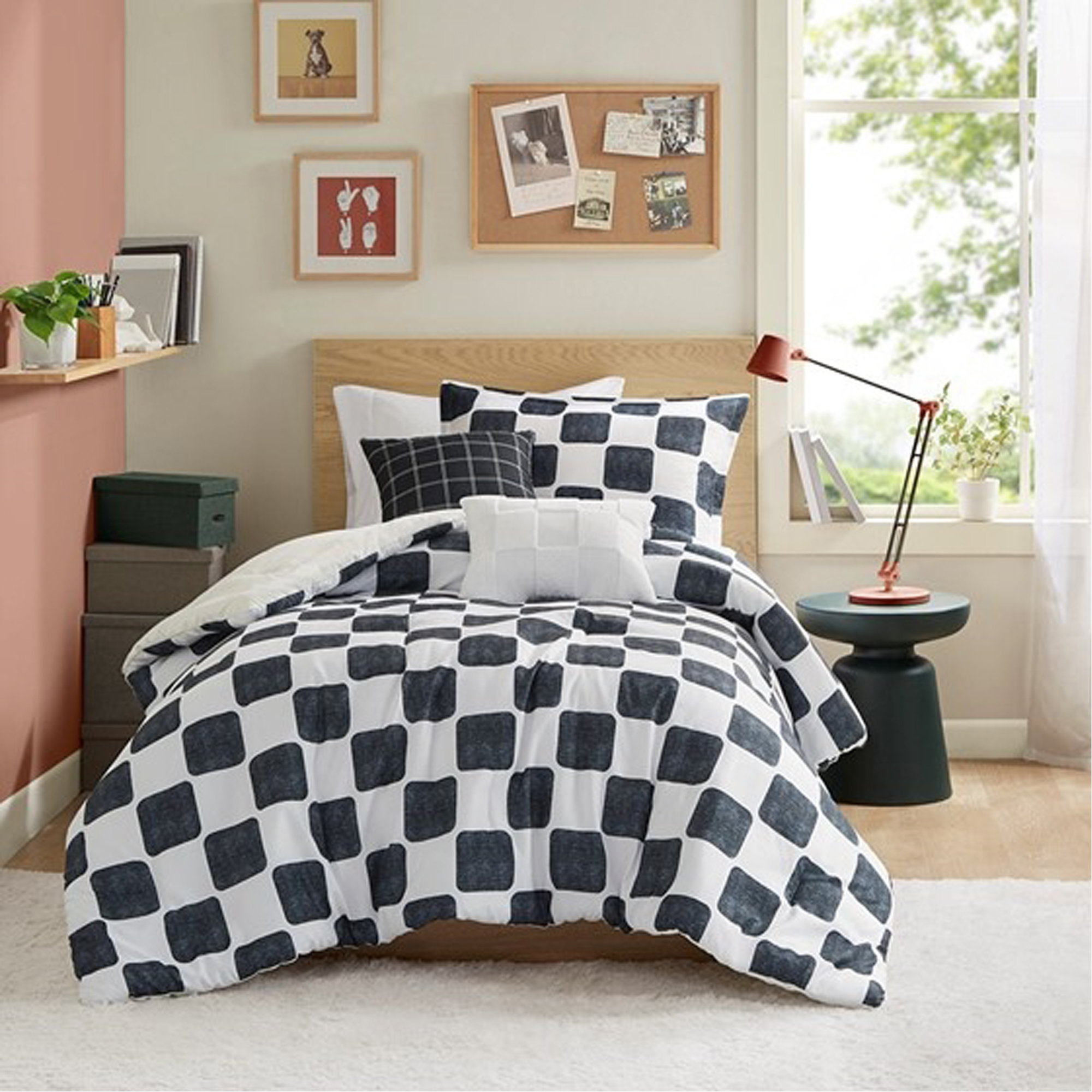 YUETAODIANZI Full/Queen Checkered Comforter Set - Wayfair Canada