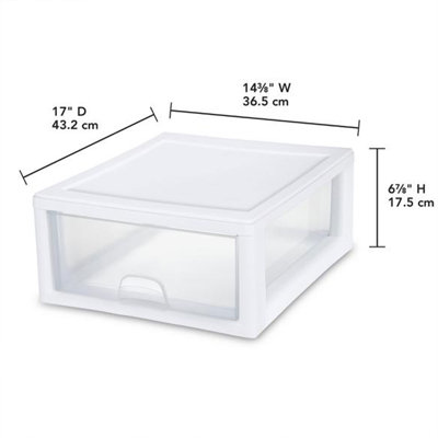 Sterilite 27 Qt (4 Pk) & 16 Qt (6 Pk) Stackable Plastic Storage Drawer ...