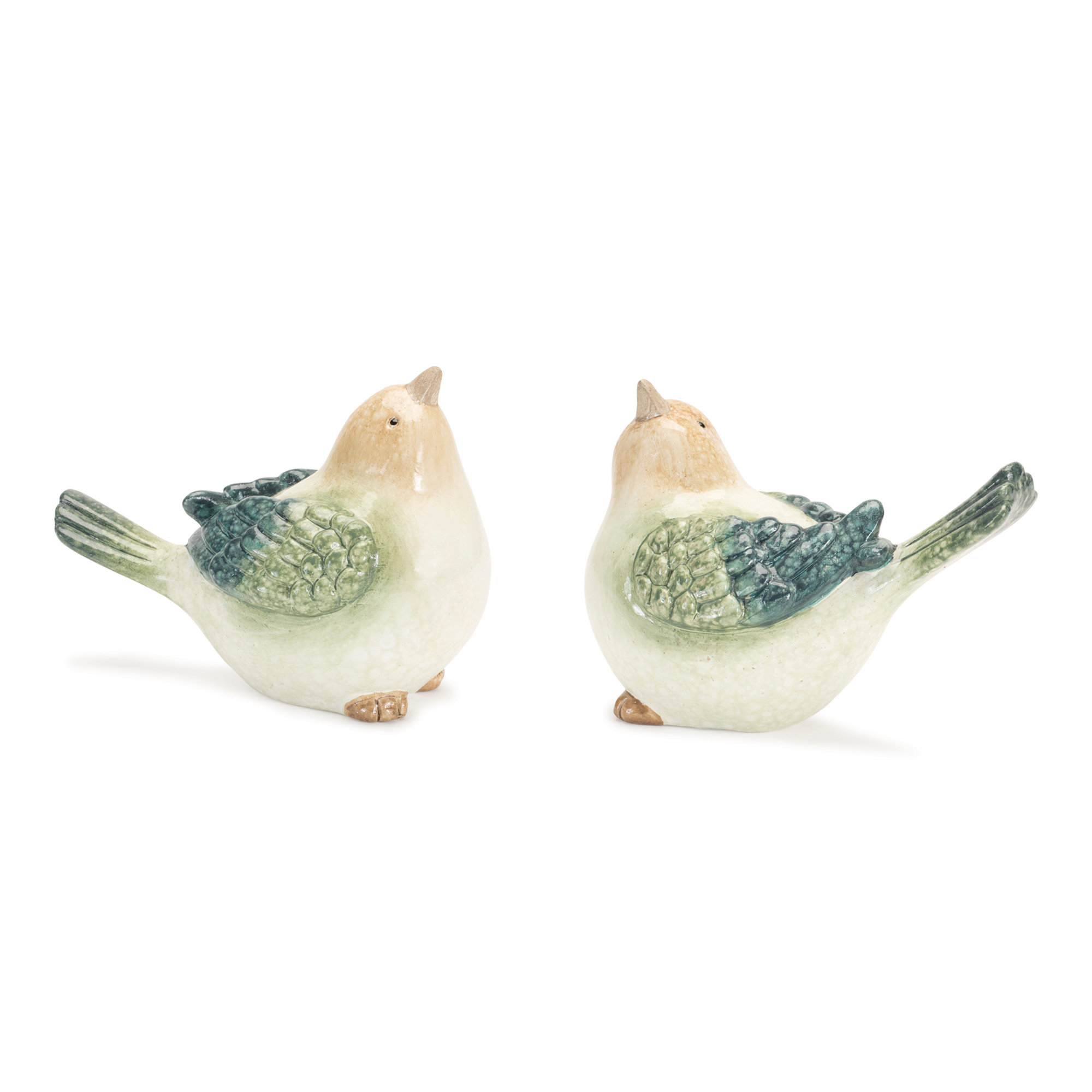 Winston Porter Terra Cotta Bird Figurine (Set of 4) | Wayfair