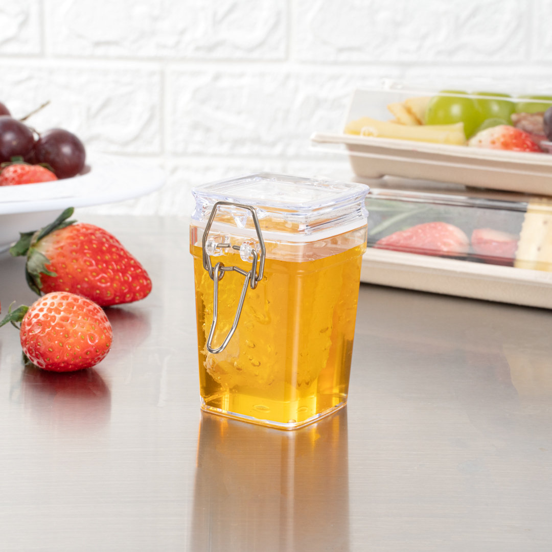 Restaurantware-2.7 Ounce Clamp Lid Mason Jars, 10 Mini Mason Jars With ...
