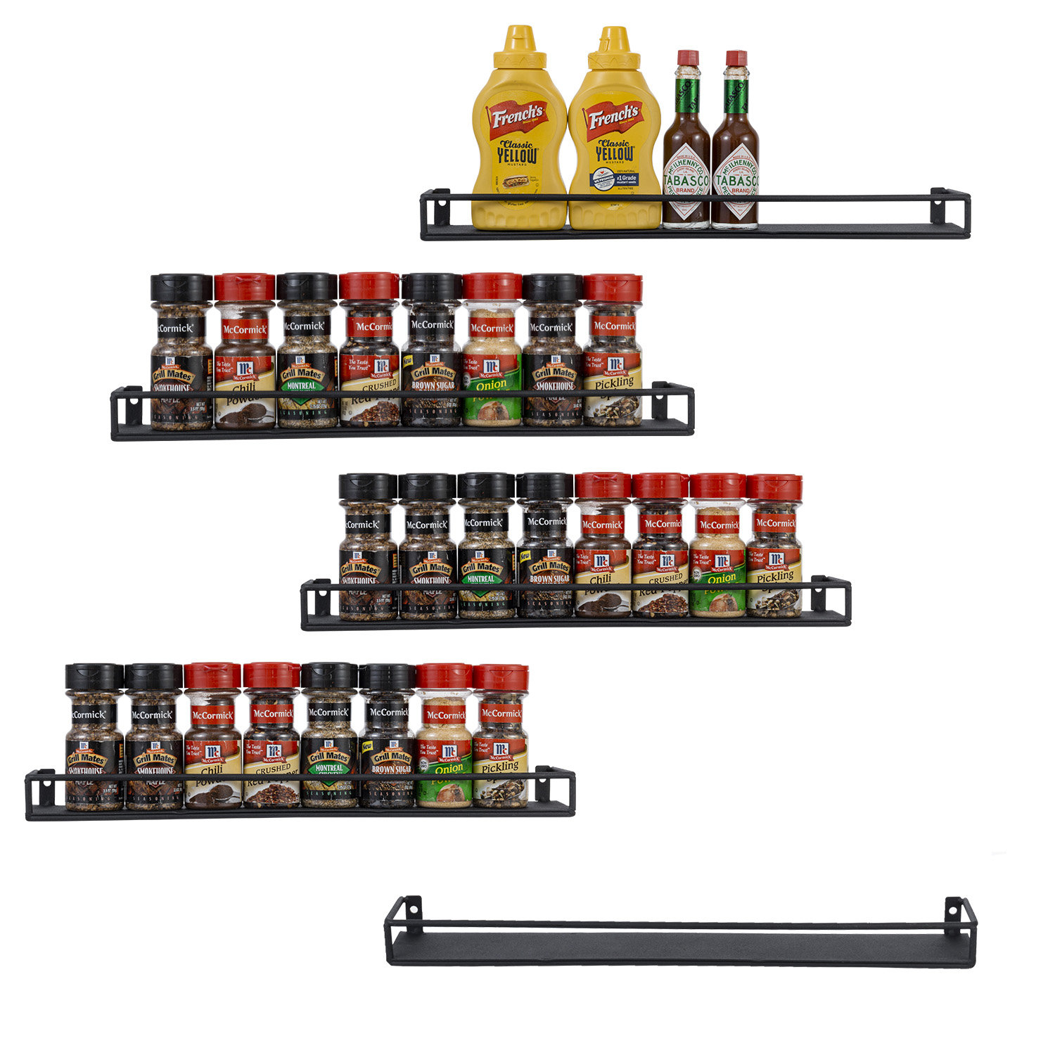 Prep & Savour 8 Jar Wall Mounted Spice Storage Rack & Reviews | Wayfair