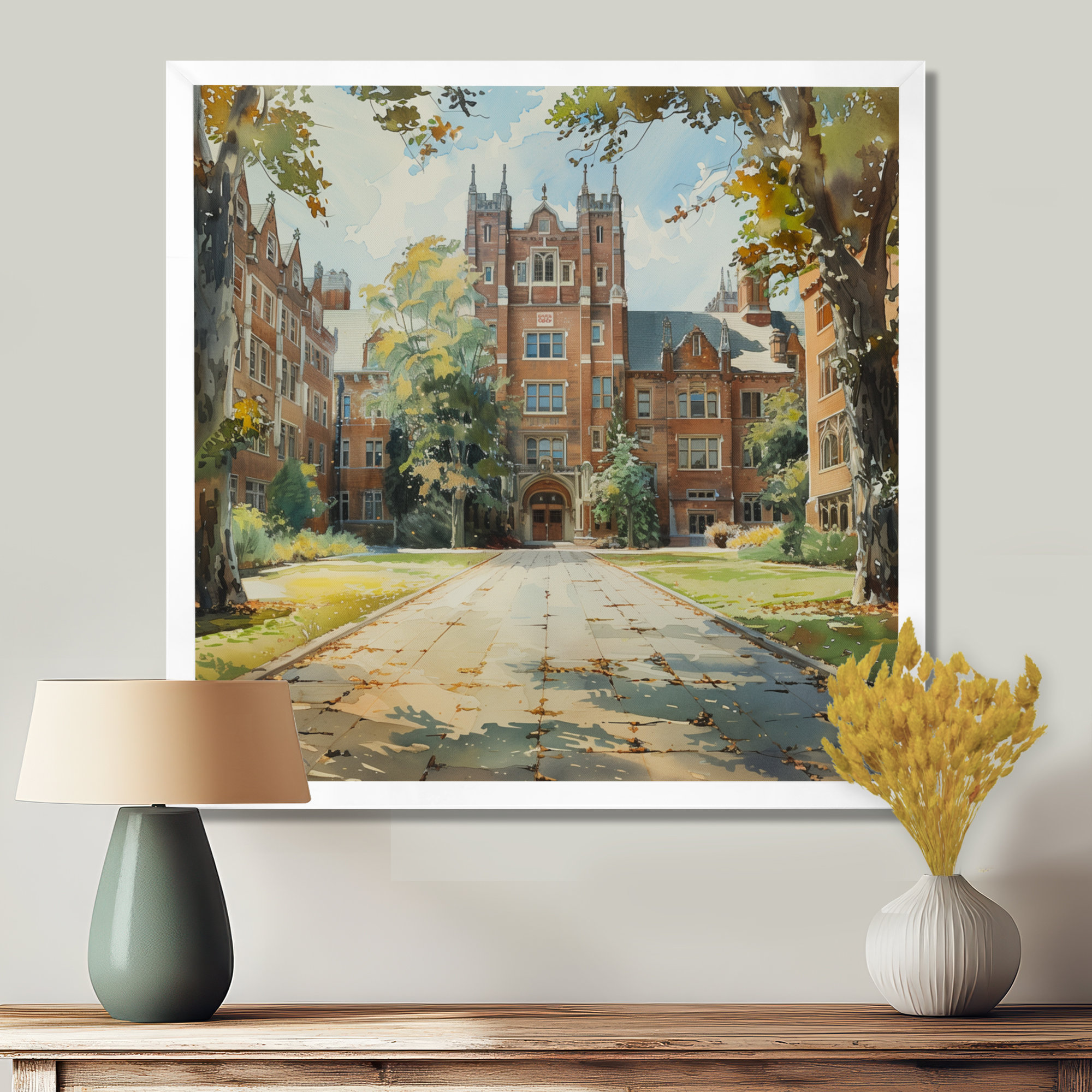 Winston Porter Main Hall Of College Campus In England - College ...