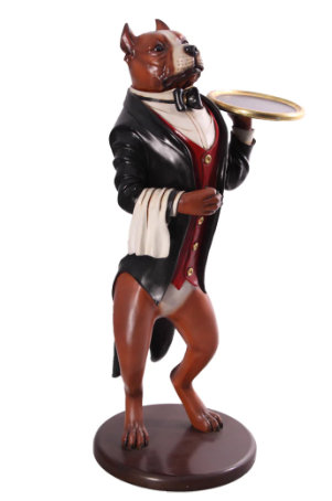 Trinx Pit Bull Butler Statue - Wayfair Canada