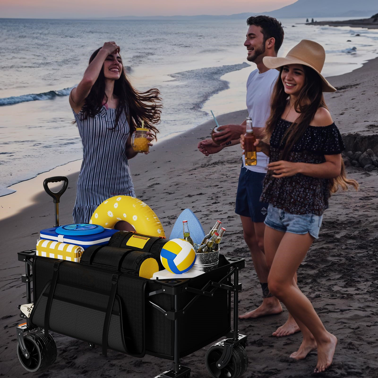 BEACHWATER POOL & SPA, LLC Big Wheels Collapsible Wagon Cart Foldable ...